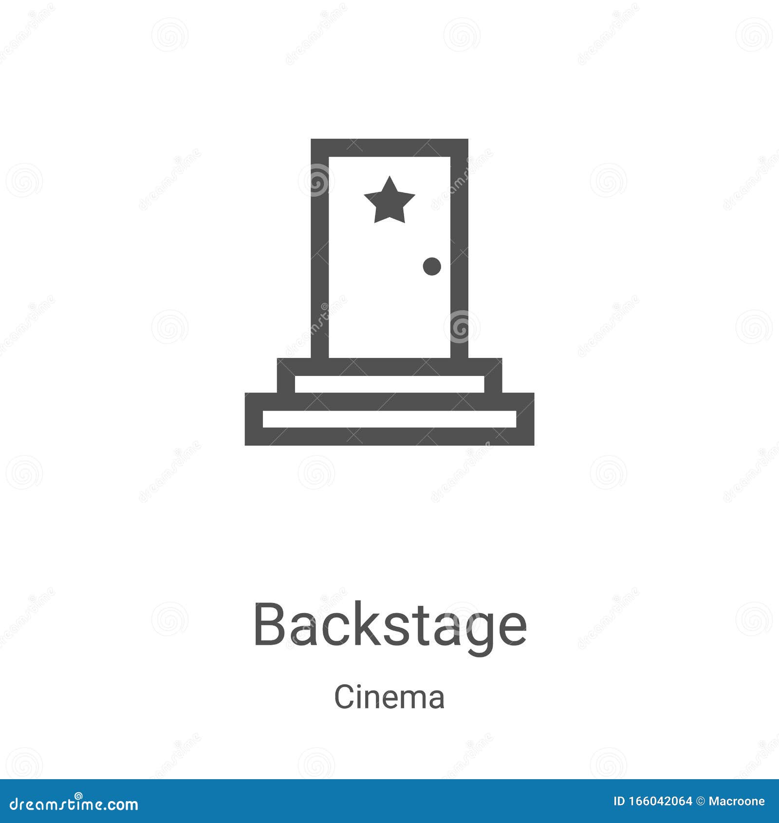 Backstage Icon Vector from Cinema Collection. Thin Line Backstage ...