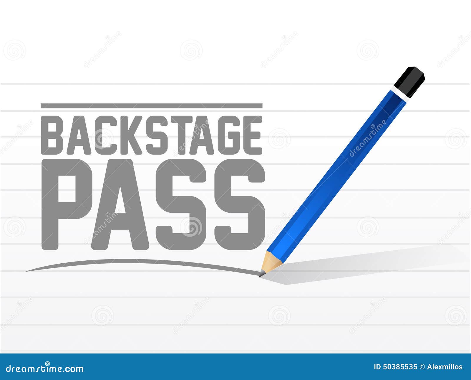Backstage Pass Message Sign Illustration Design Stock Illustration ...