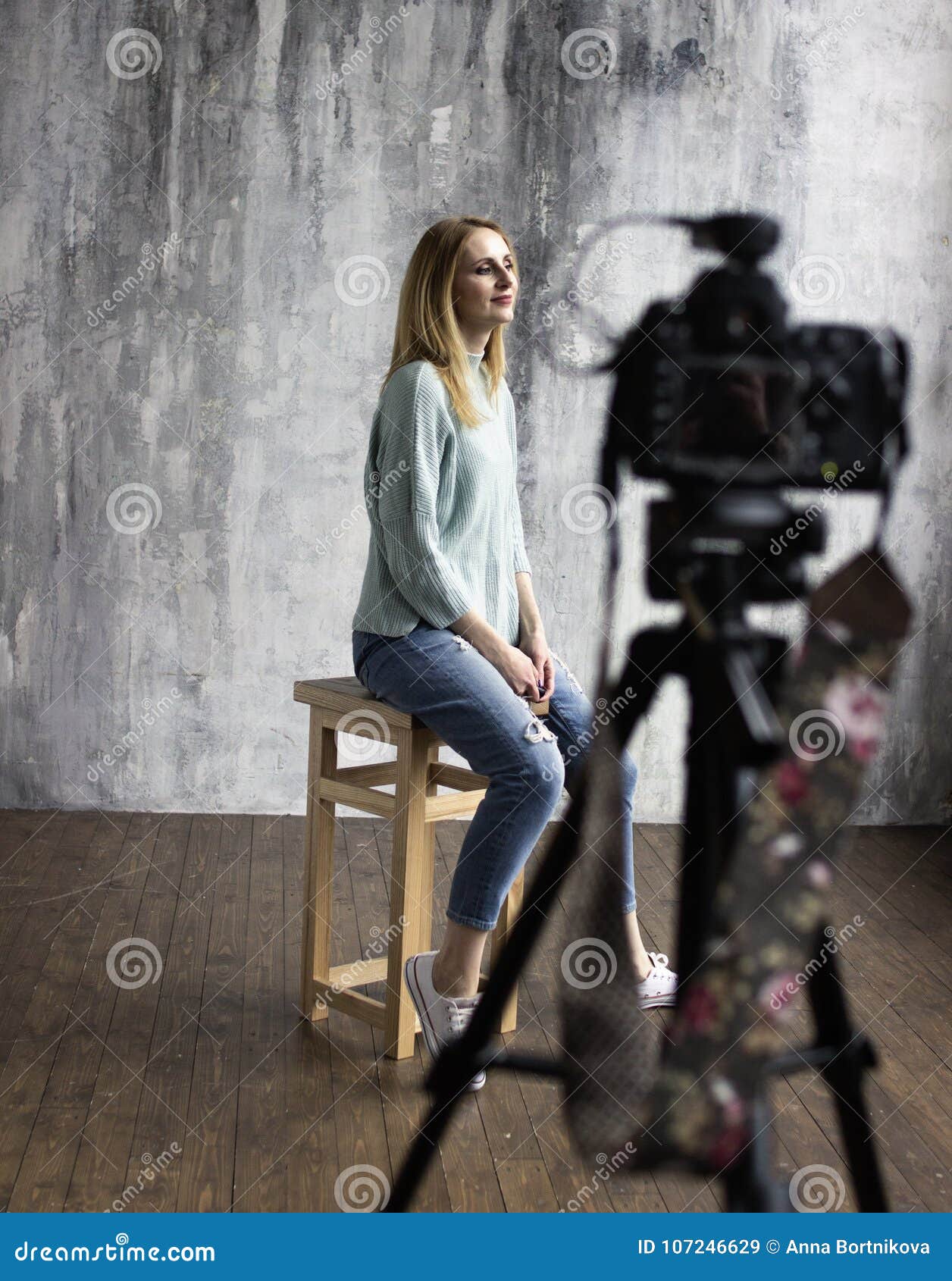 Backstage with Professional Shooting in the Studio Stock Image - Image ...