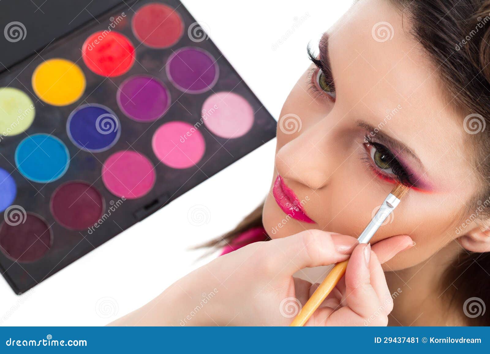 Backstage Scene: Professional Make-up Stock Image - Image of amazing ...