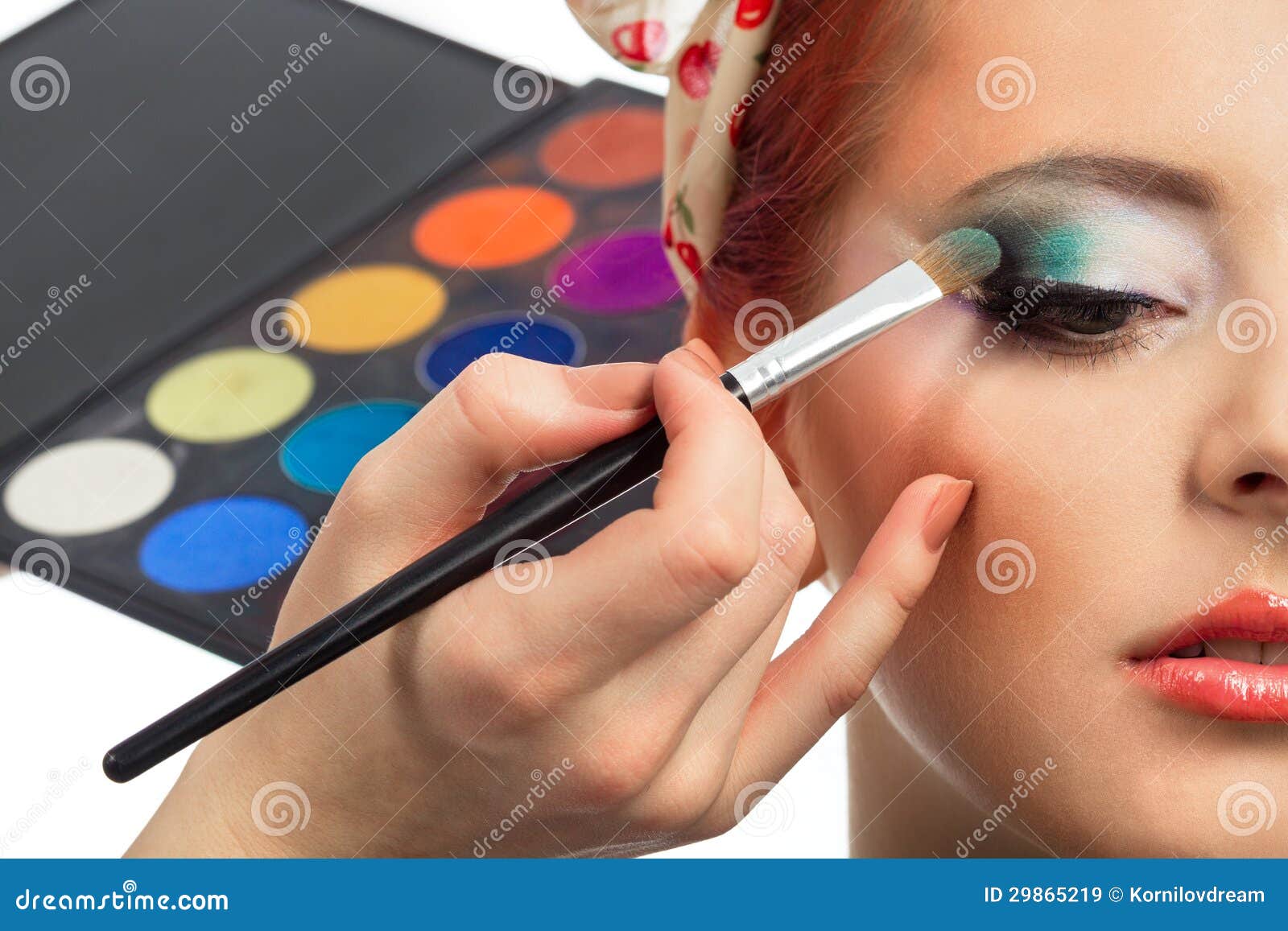 Pinup makeup stock image. Image of color, eyelashes, makeover - 29865219