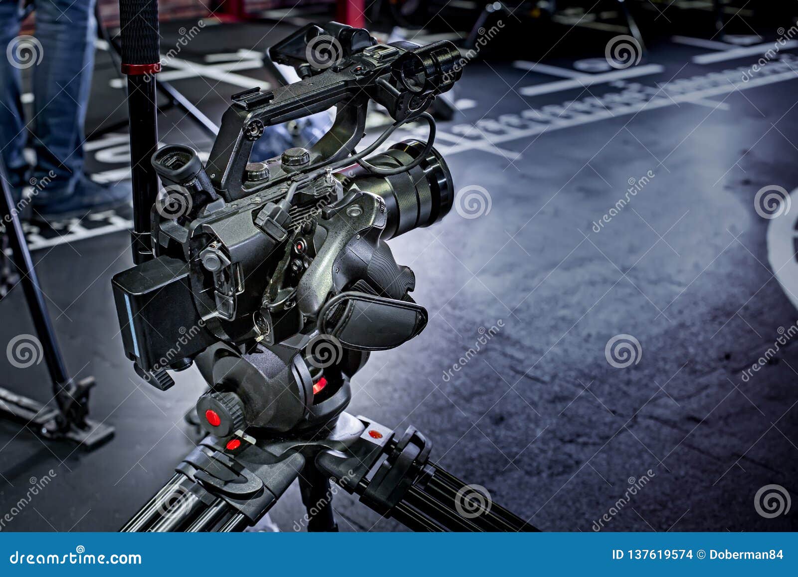 Backstage of Video Production Professional Video Cameras Stock Photo ...