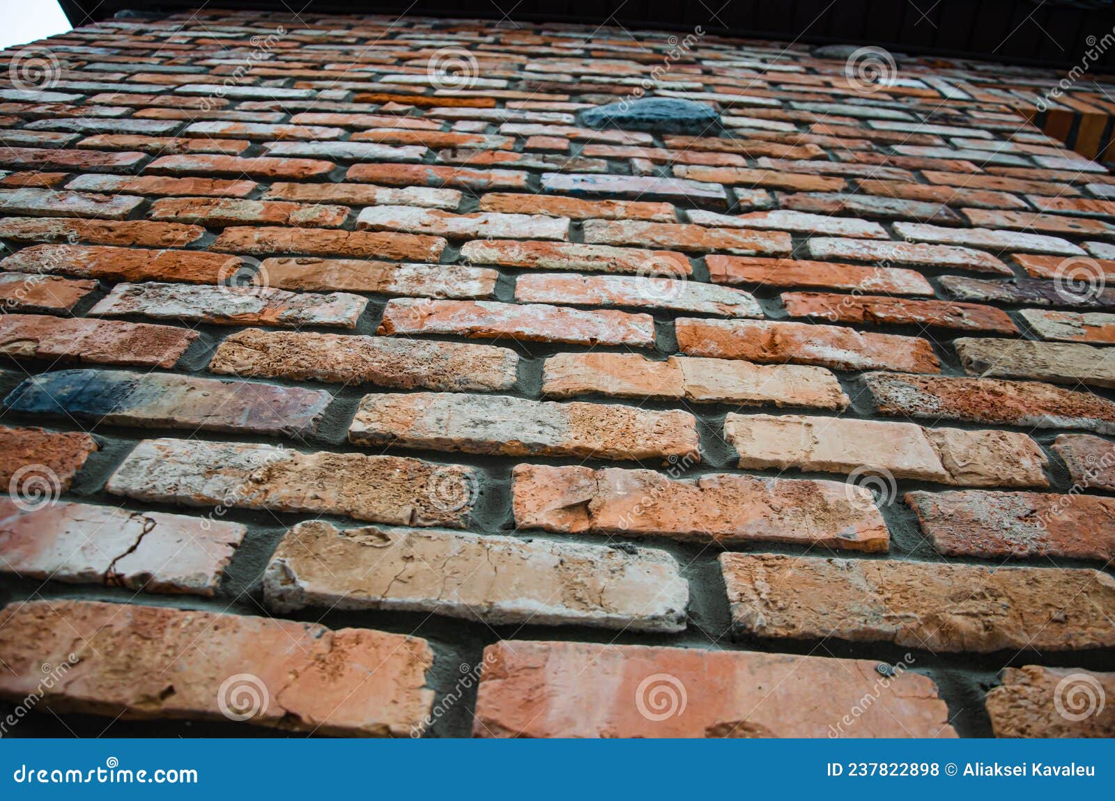 Backsteinwand Mit Rotem Backstein. Stockfoto - Bild von haupt ...