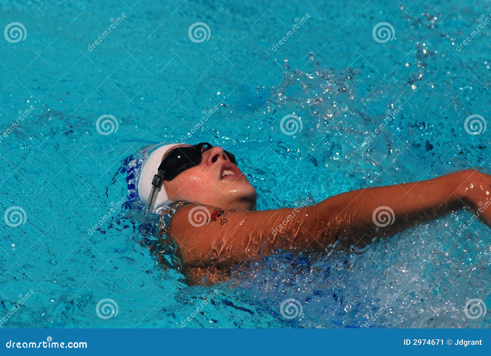 Backstroke Swimmer stock image. Image of junior, back - 2974671