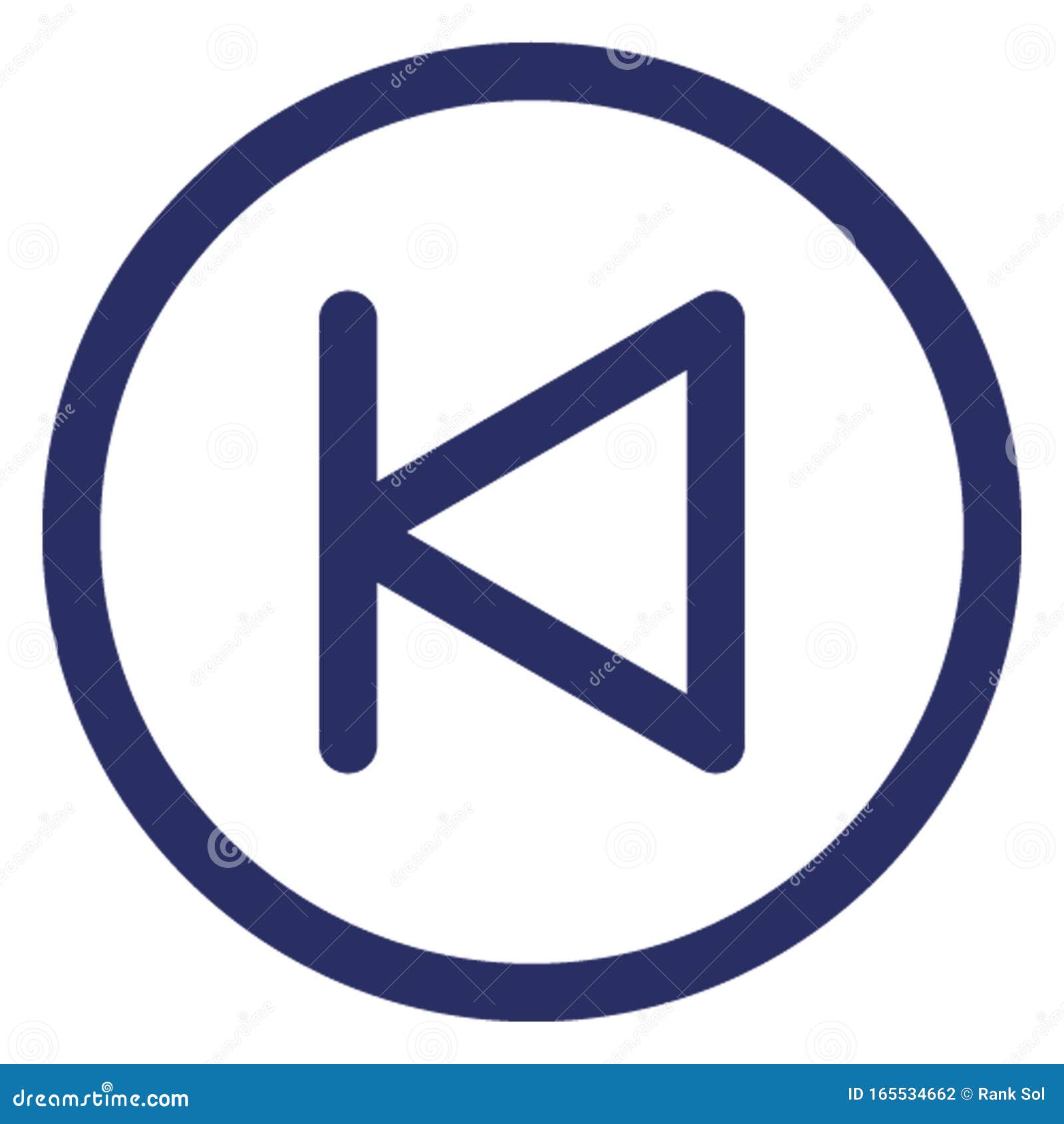 Backtrack Isolated Vector with Outline Icon Which Can Easily Modify or ...