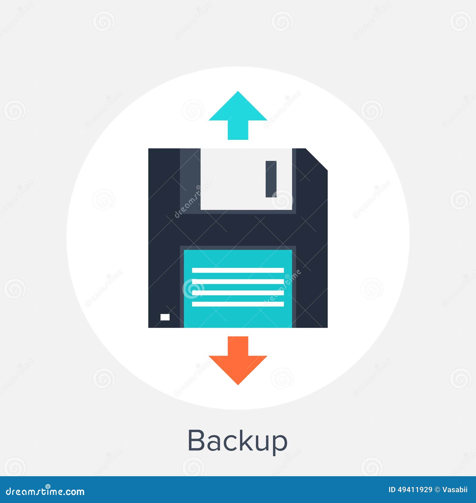 Backup vektor abbildung. Illustration von herunterladen - 49411929