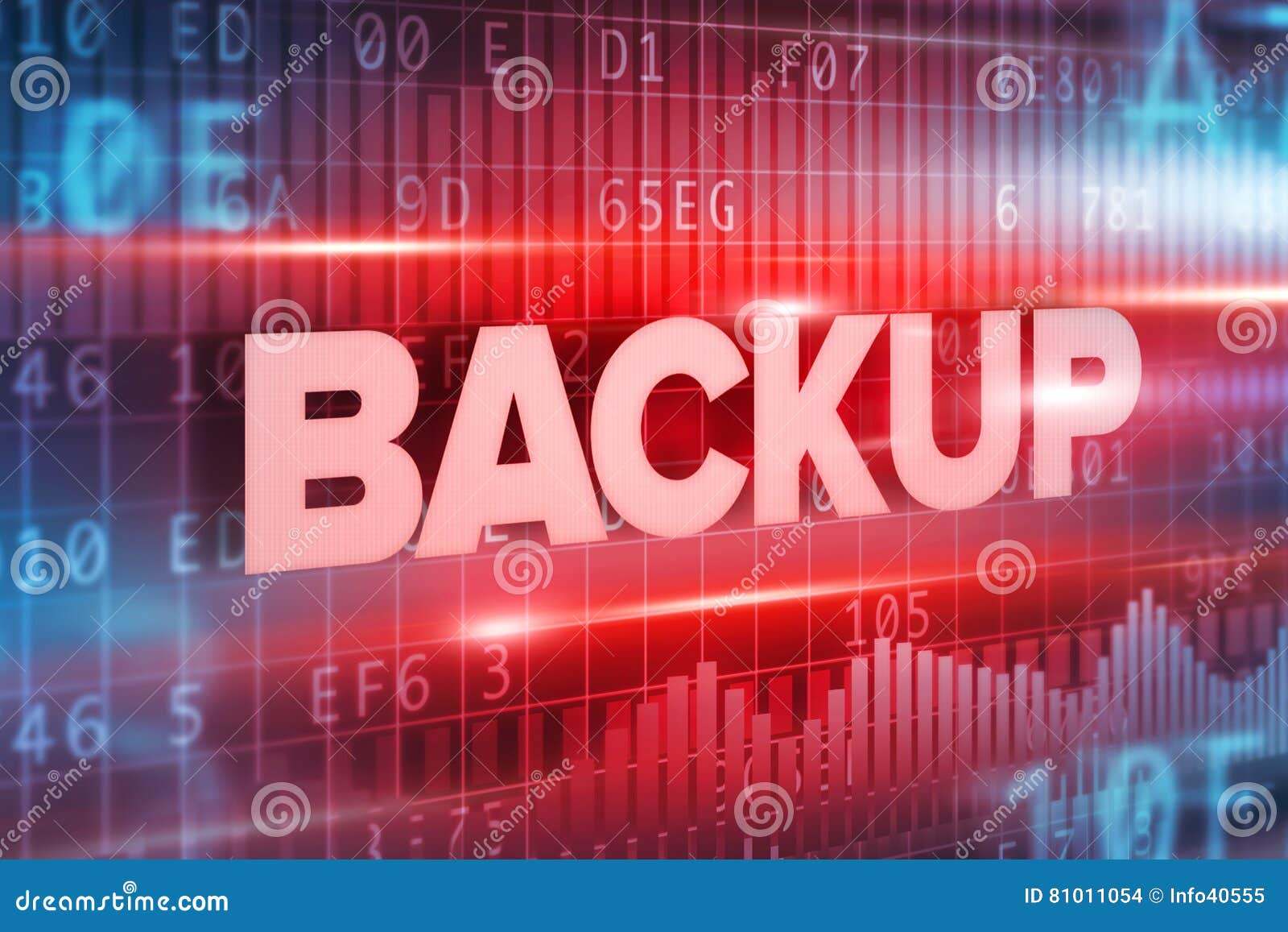 Backup Abstract Concept Blue Text Blue Background Stock Illustration ...