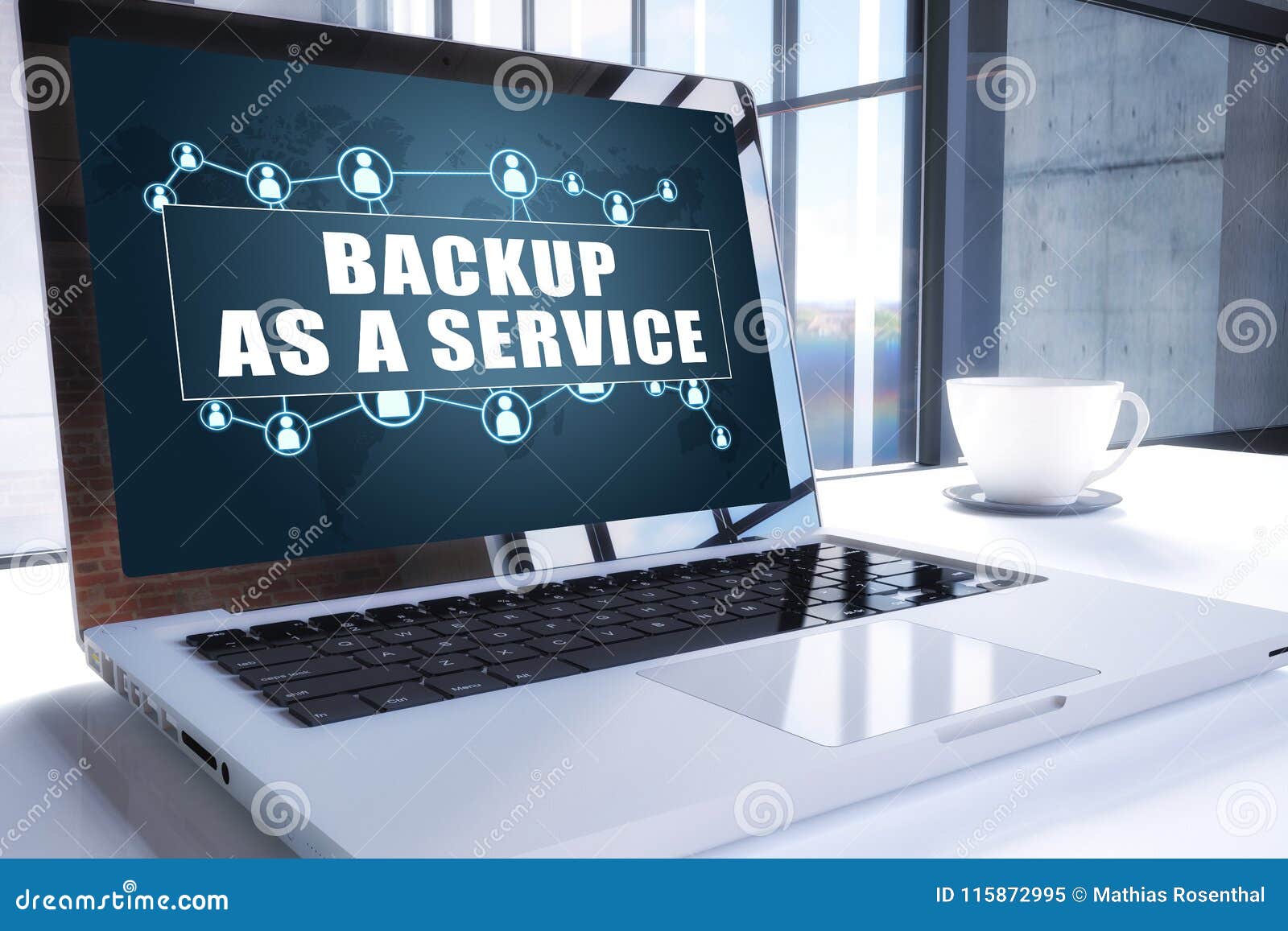 Backup as a Service stock illustration. Illustration of rendering ...