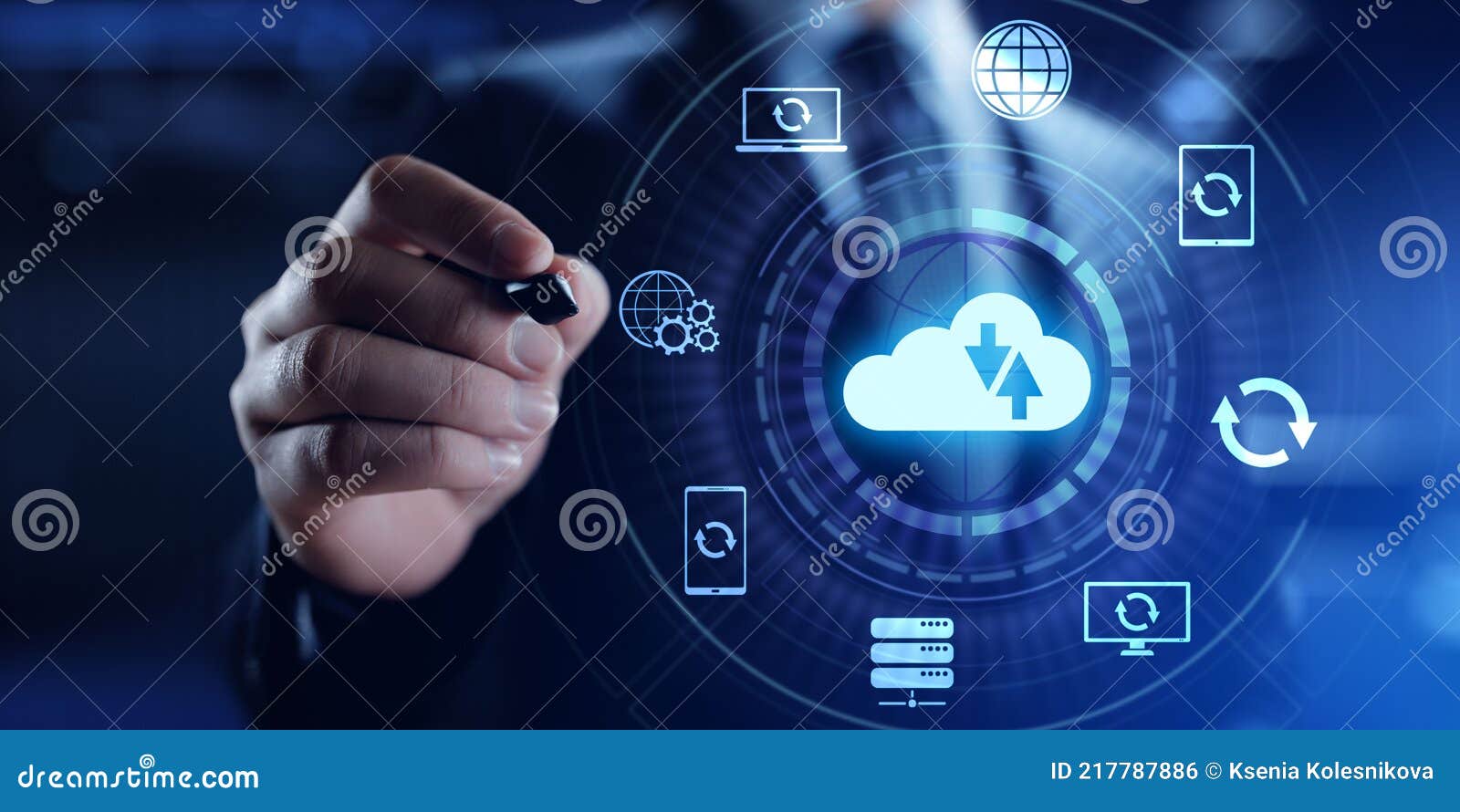 Backup Button Disaster Recovery Internet Technology Concept Stock Photo ...