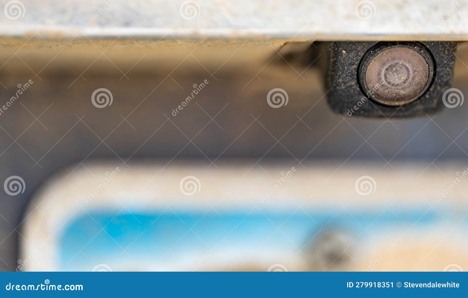 Backup Camera on a Vehicle Obscured with Dirt, Mud, and Dust so that ...