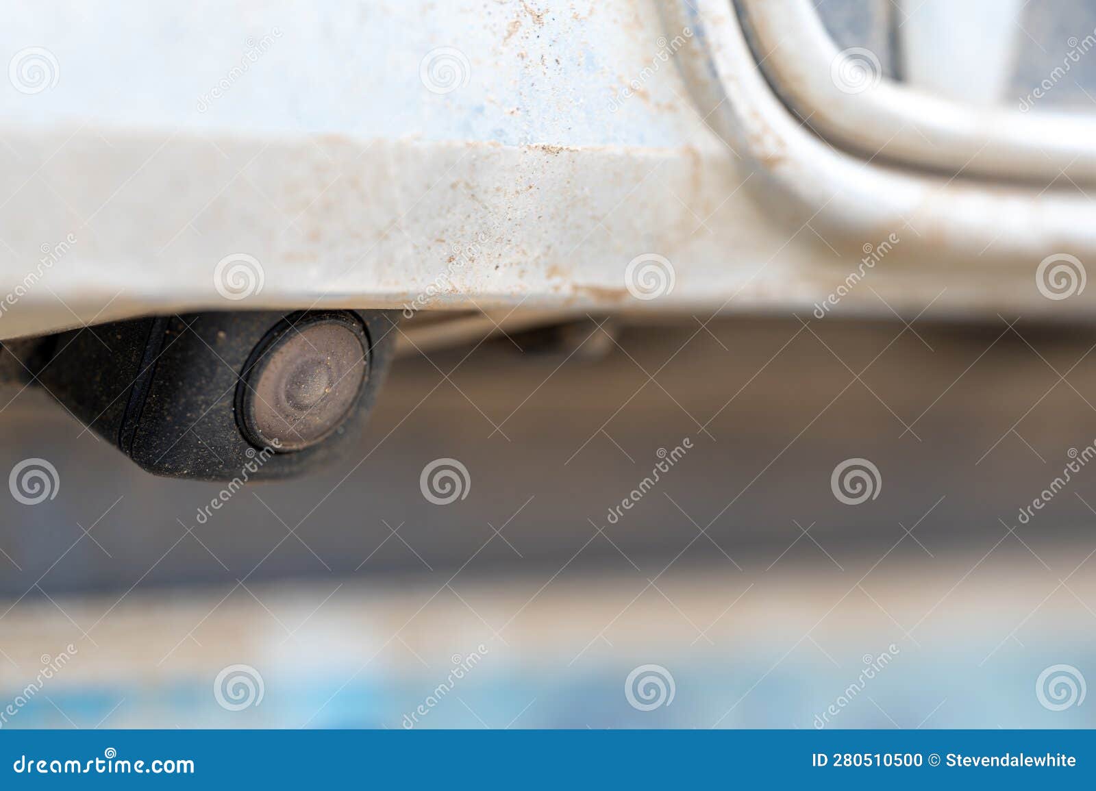 Backup Camera on a Vehicle Obscured with Dirt, Mud, and Dust so that ...