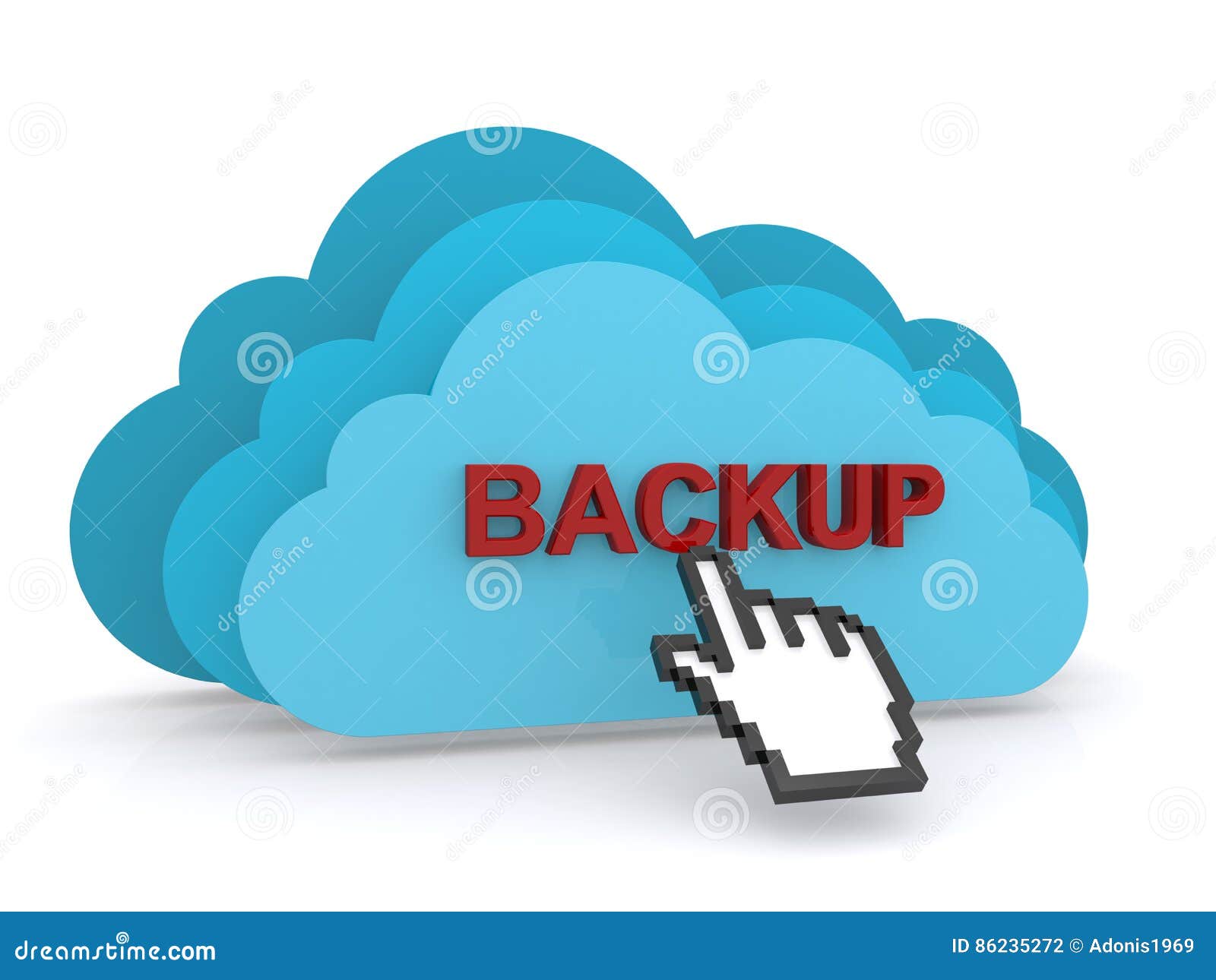 Backup cloud stock illustration. Illustration of concept - 86235272