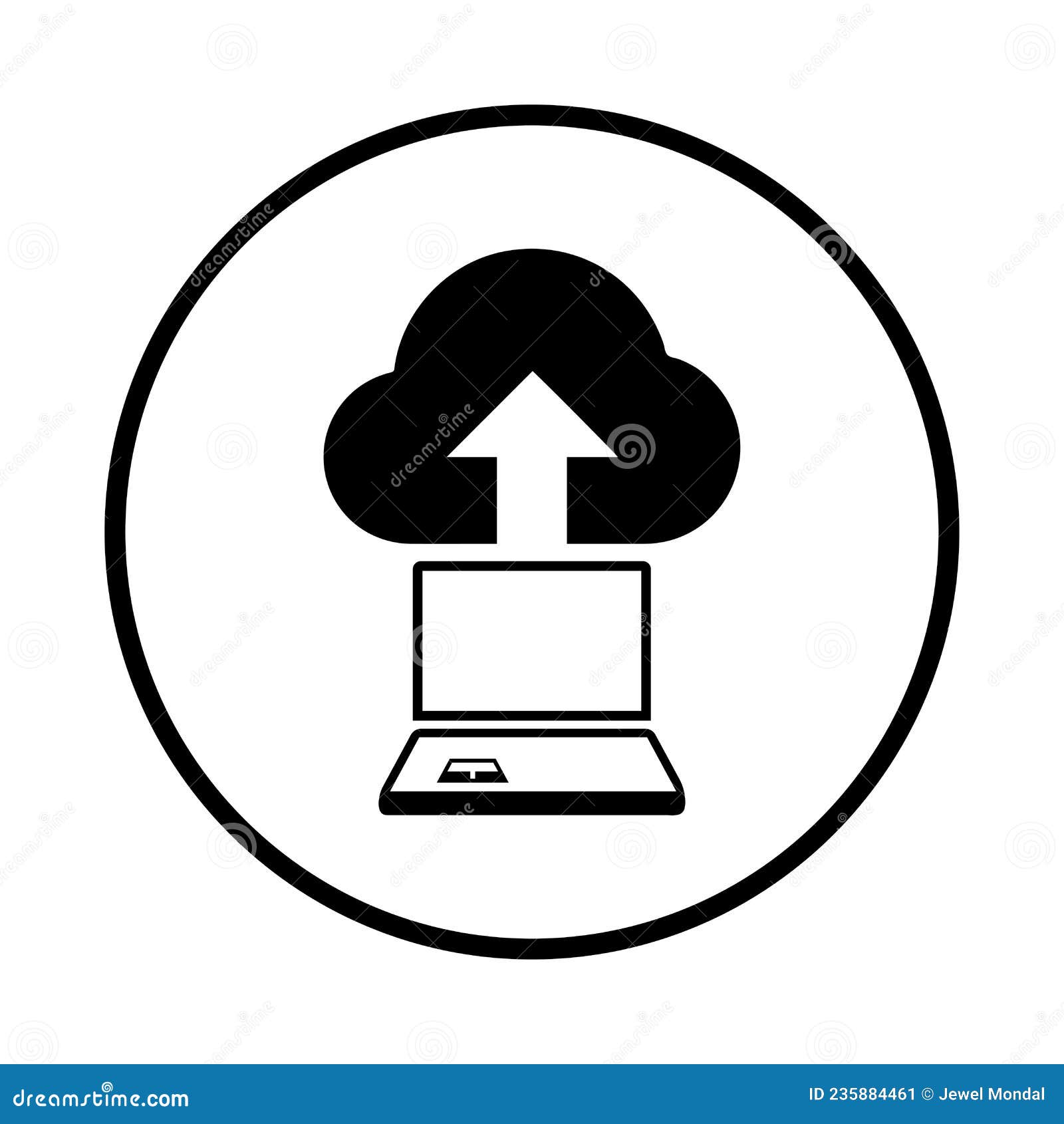 Backup, Cloud, Sharing, Storage, Upload Icon. Black Vector Sketch ...