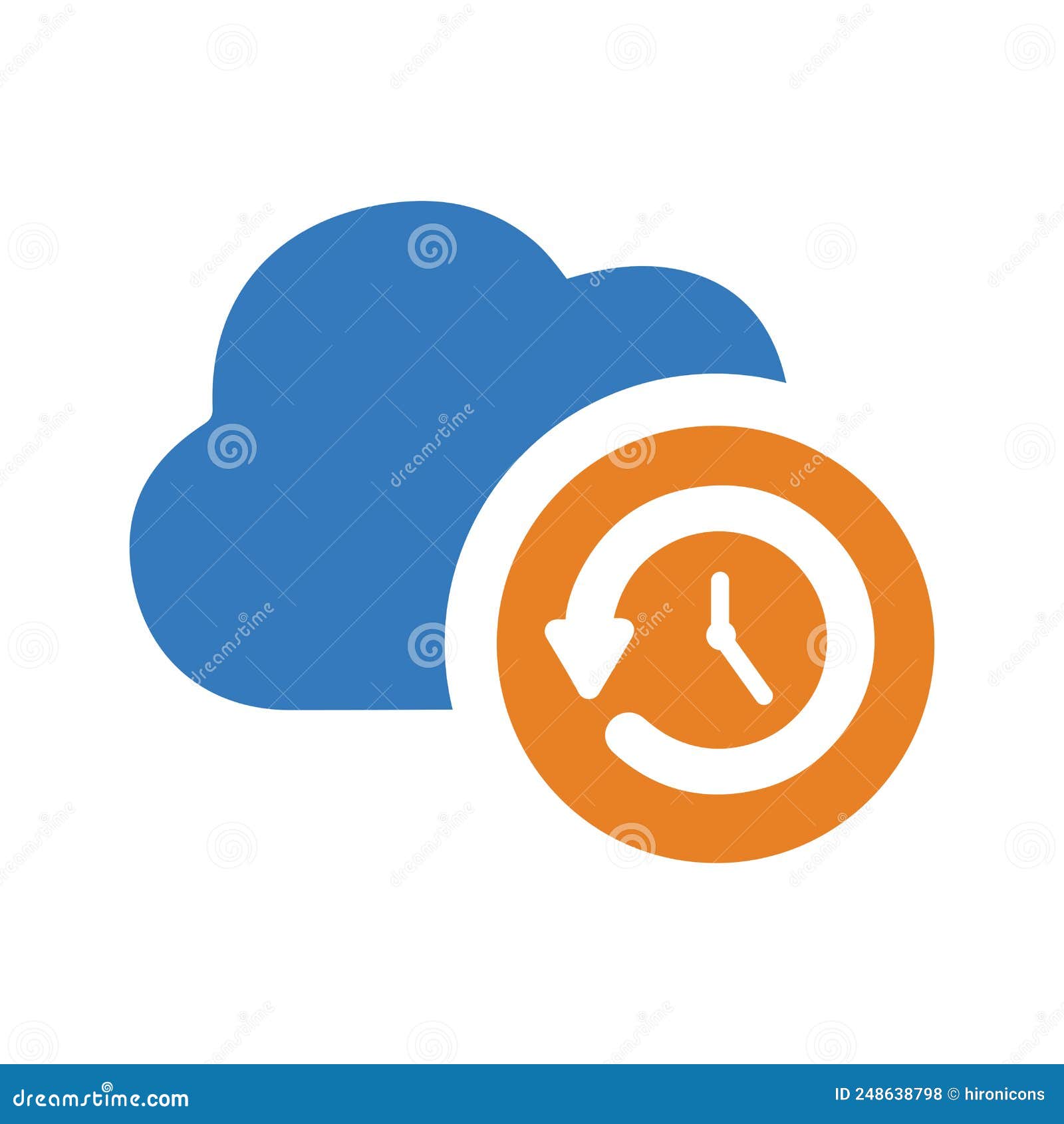Backup, Cloud, Time Machine Icon. Simple Editable Vector Design ...