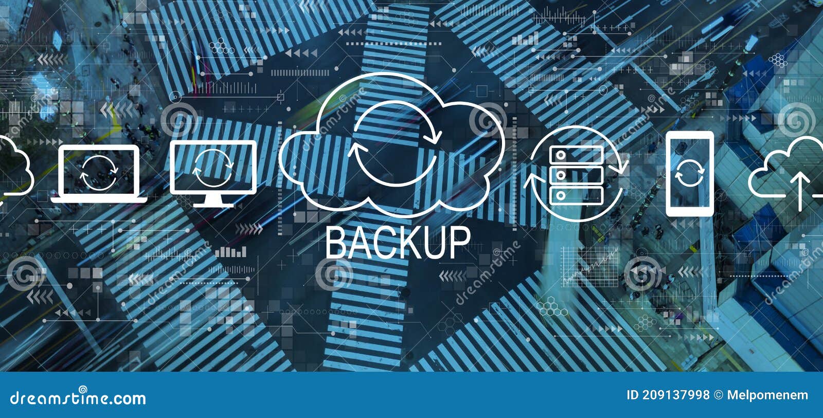 Backup Concept with City Traffic Intersection Stock Illustration ...