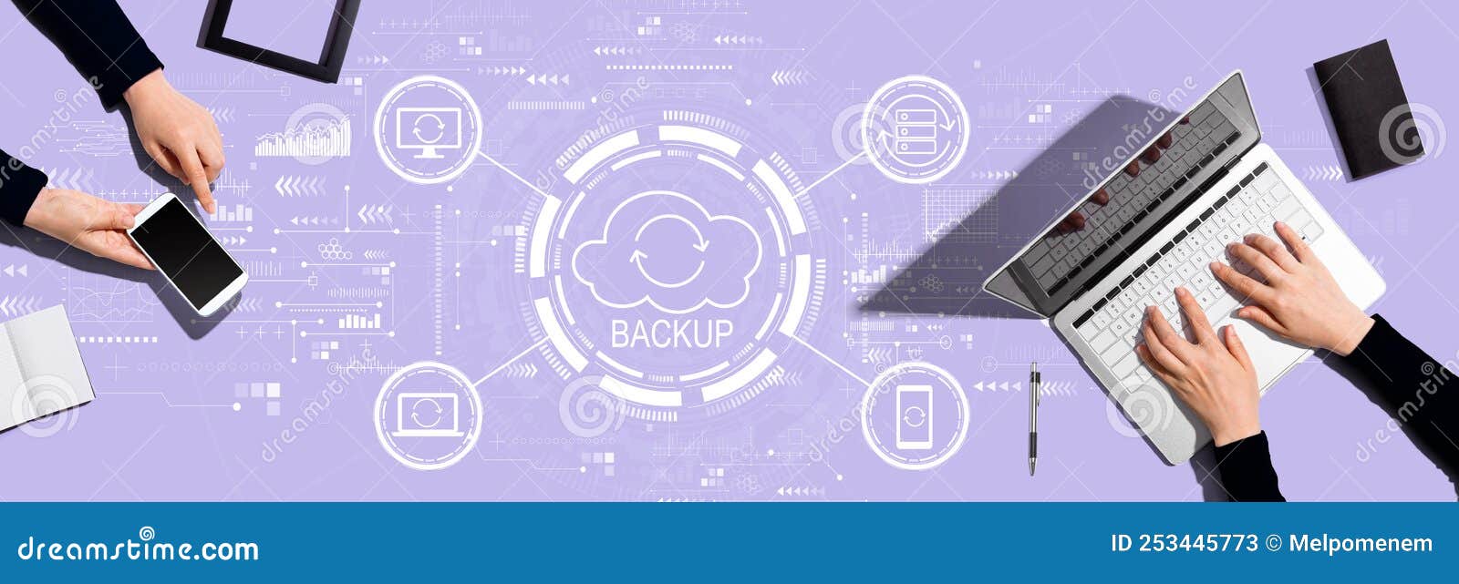 Backup Concept with People Working Together Stock Image - Image of ...