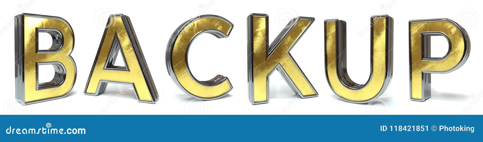 Backup golden text stock illustration. Illustration of security - 118421851