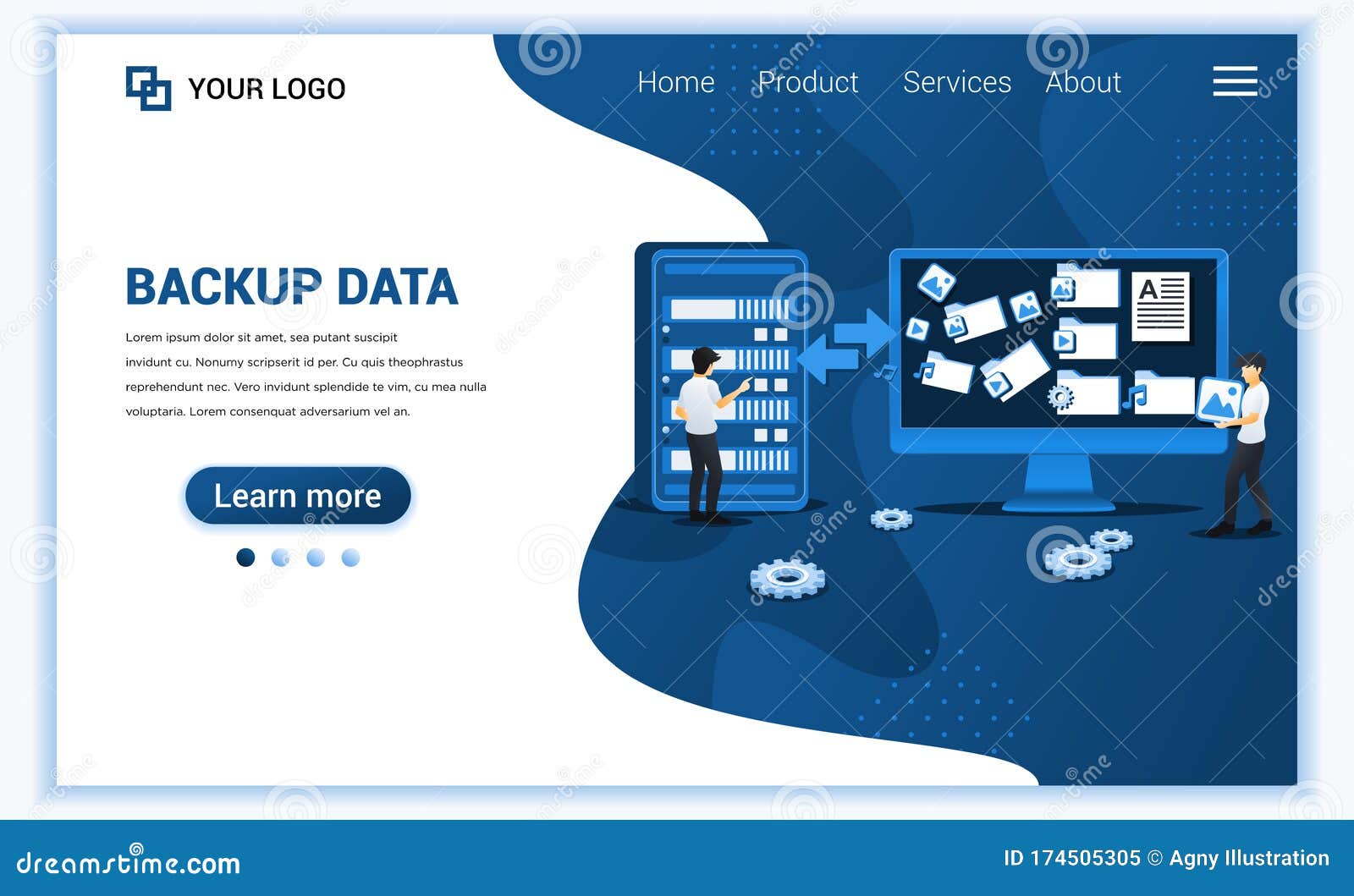Backup Data Concept, Copying Files or Files Transfer Process with ...