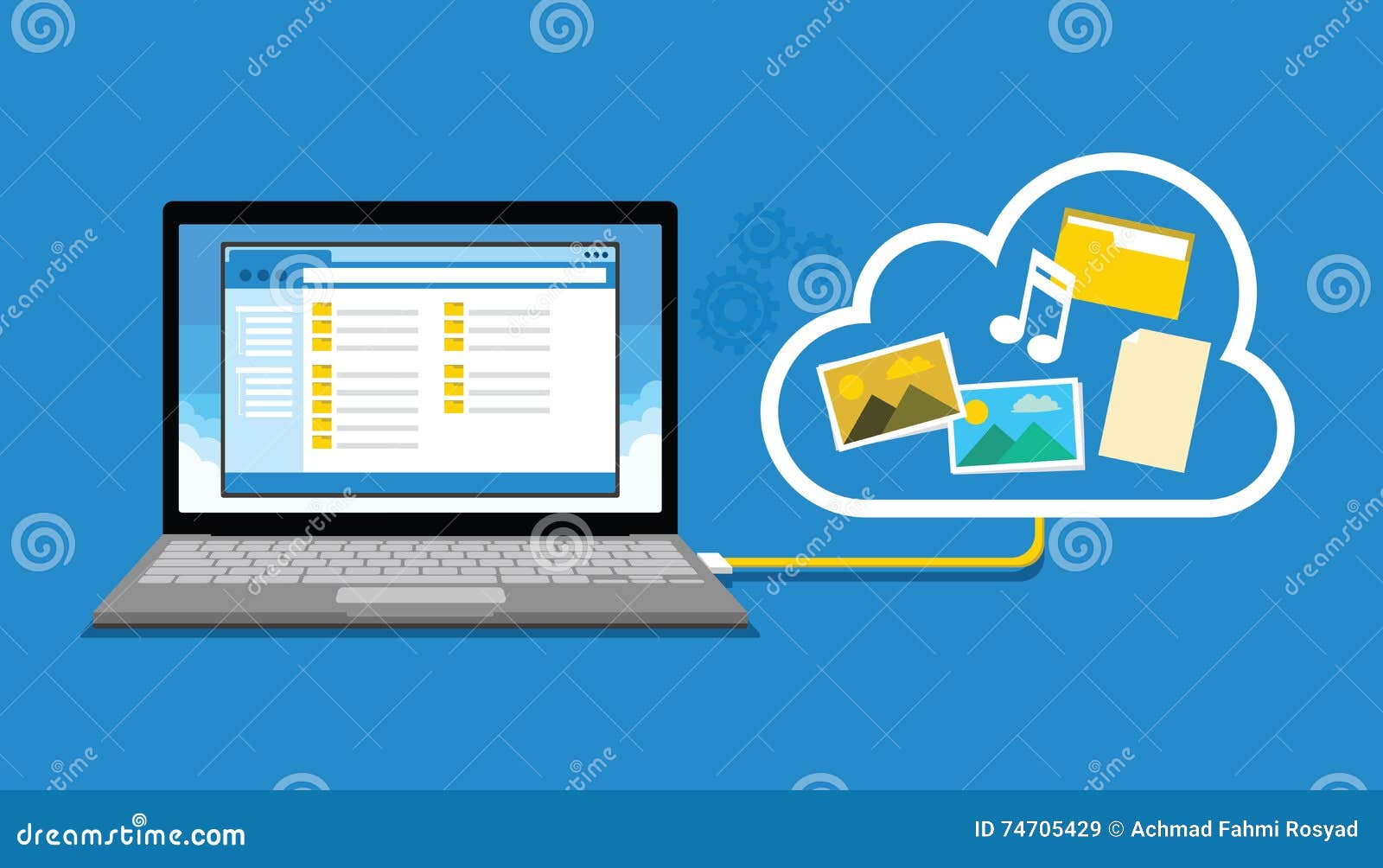 Backup Data Storage To Cloud Stock Vector - Illustration of global ...