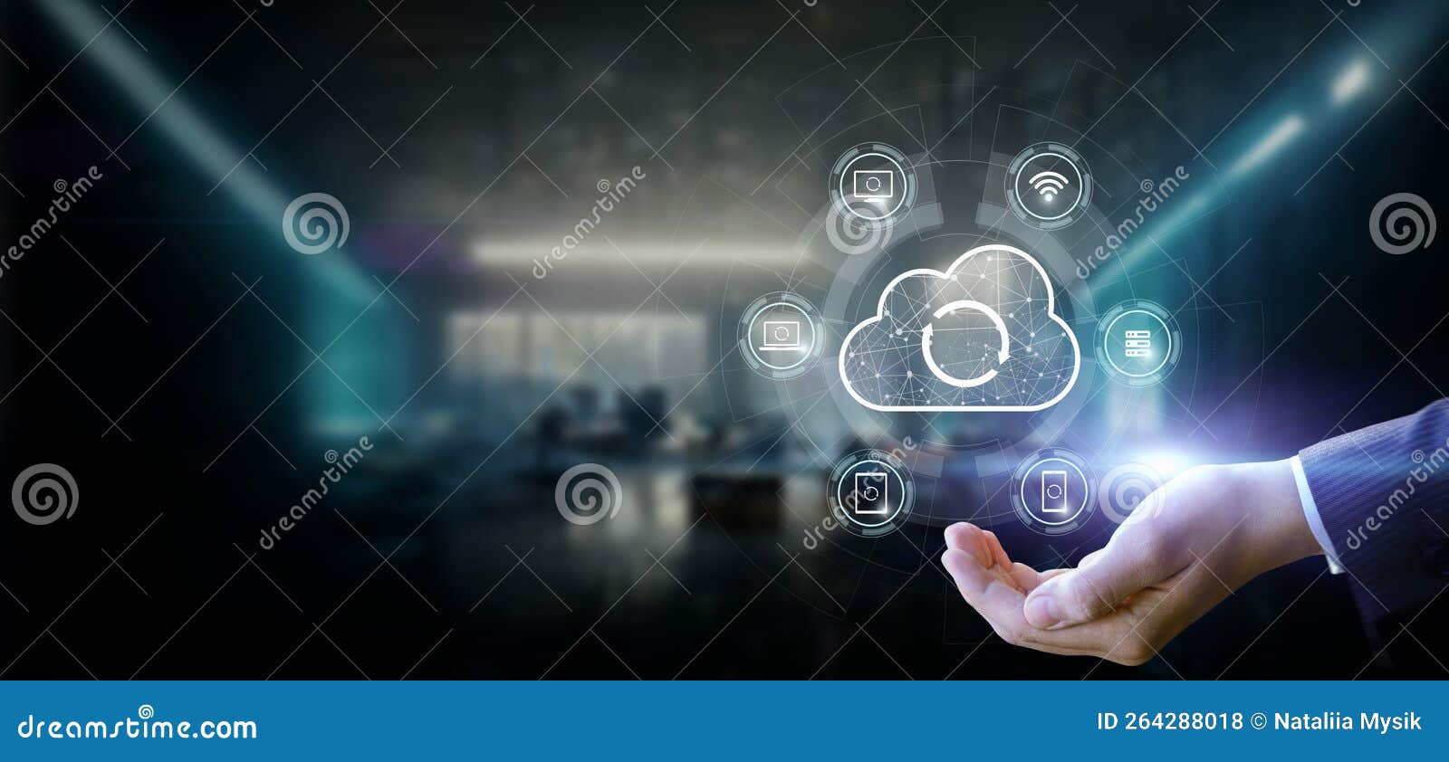 Backup Data on Various Devices Stock Photo - Image of icon, businessman ...