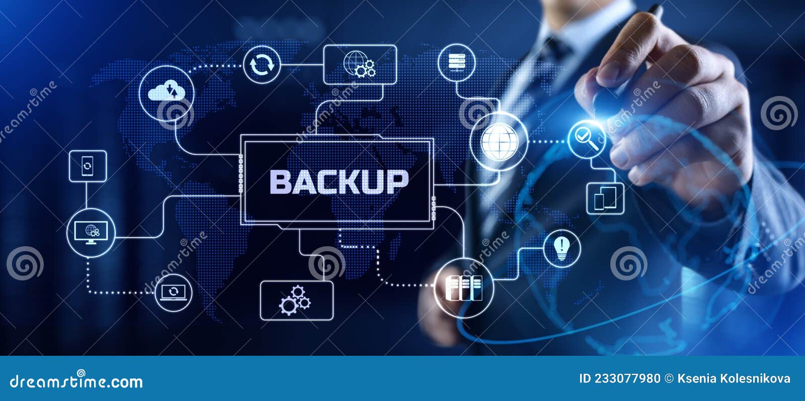 Backup Disaster Recovery Data Protection Technology Concept Stock Photo ...