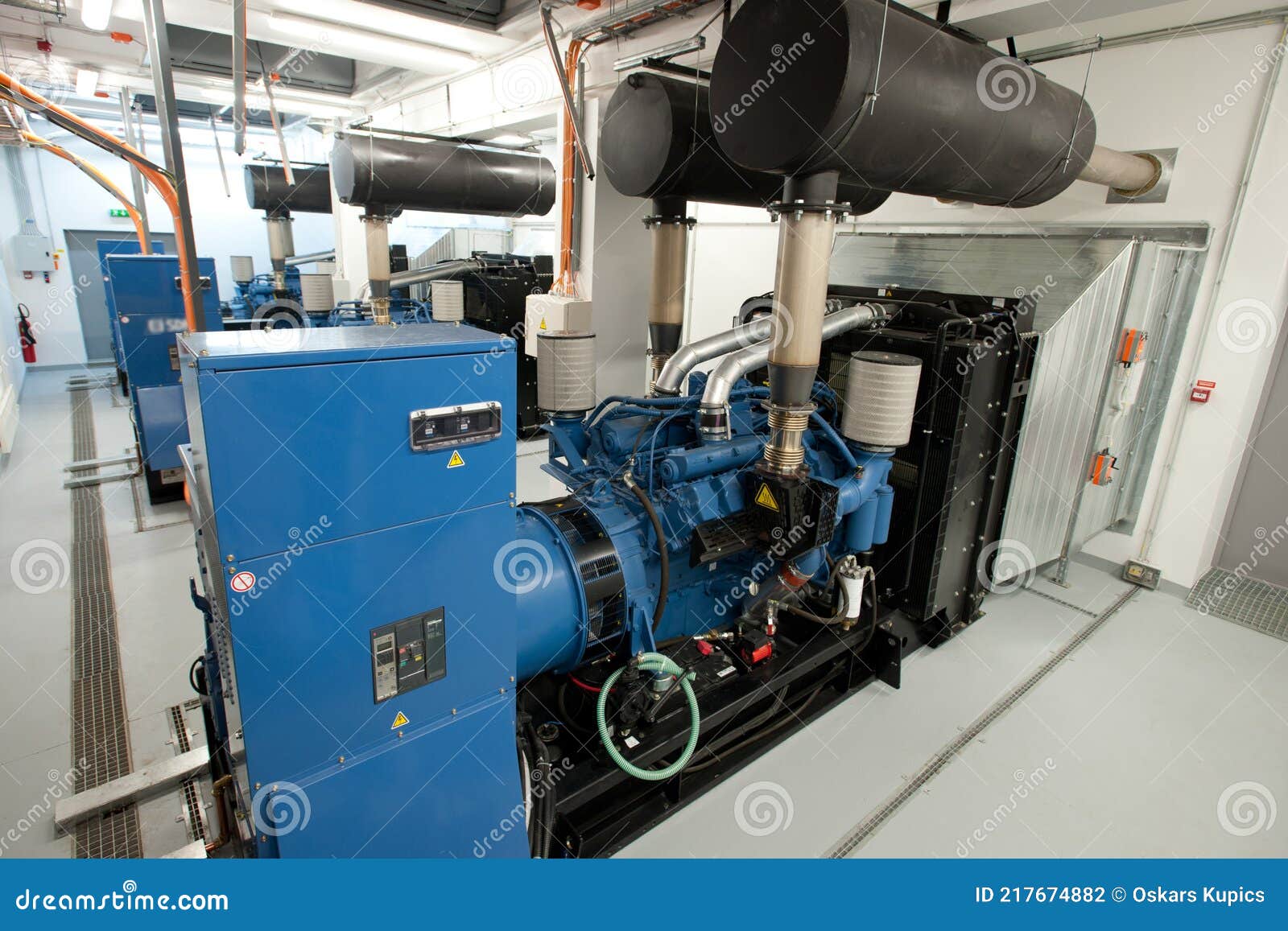 Backup Electricity Generator Stock Photo - Image of electric, machinery ...