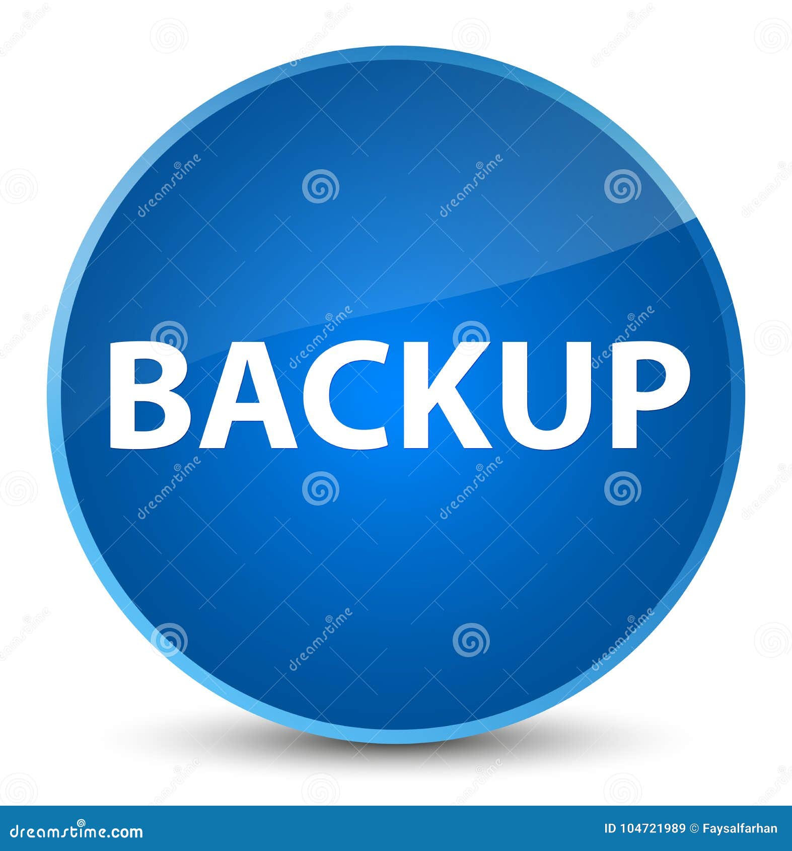 Backup Elegant Blue Round Button Stock Illustration - Illustration of ...
