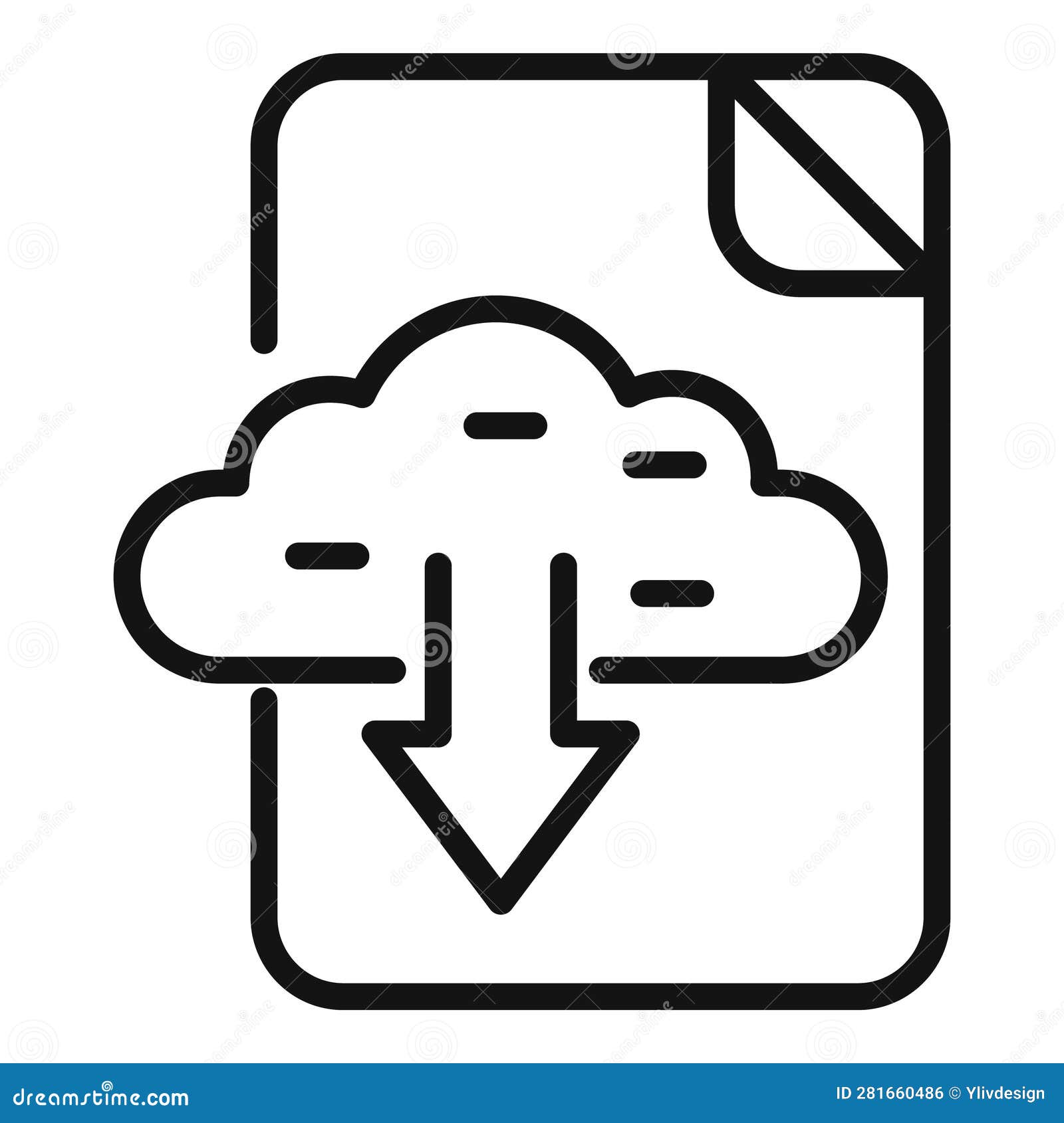 Backup File Icon Outline Vector Data Cloud Stock Vector Illustration Of Information Database