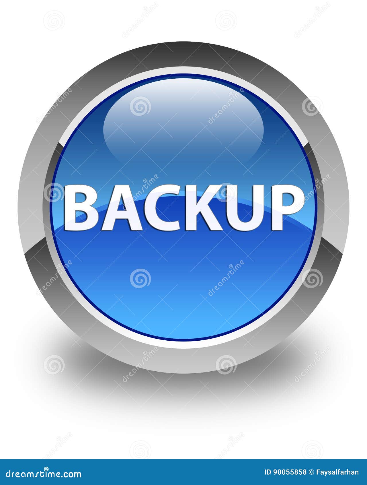 Backup Glossy Blue Round Button Stock Illustration - Illustration of ...