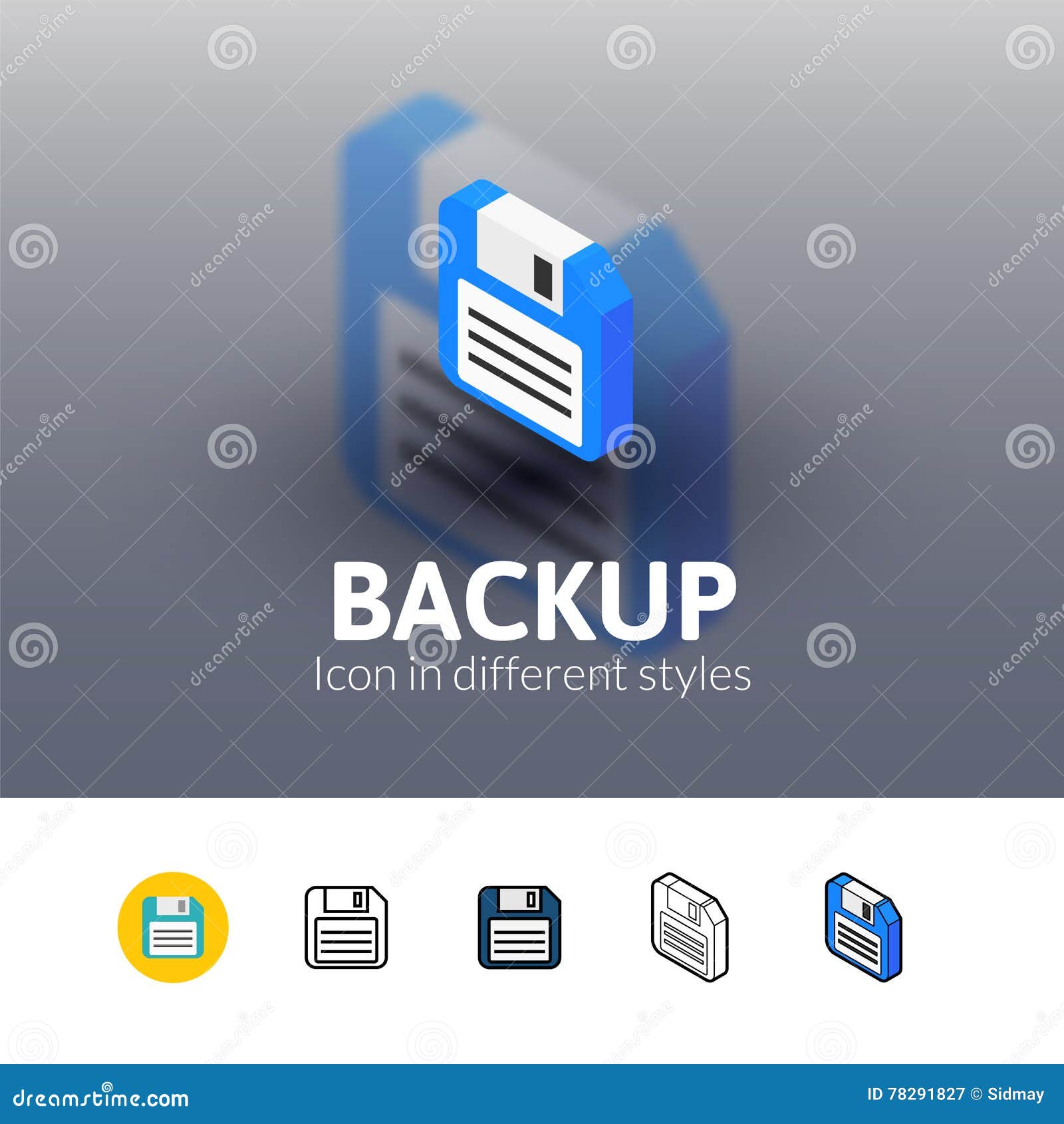 Backup Icon in Different Style Stock Vector - Illustration of ...