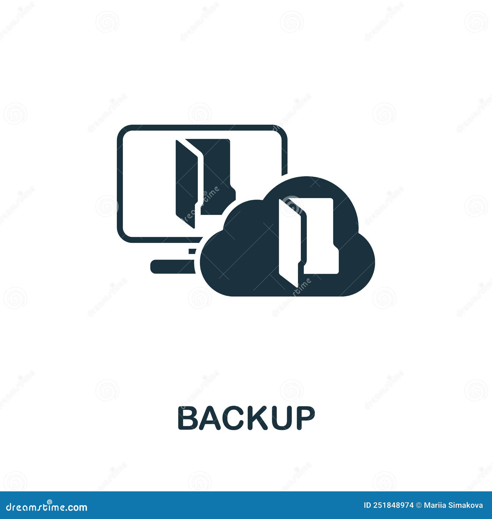 Backup Icon. Monochrome Simple Line Data Science Icon for Templates ...