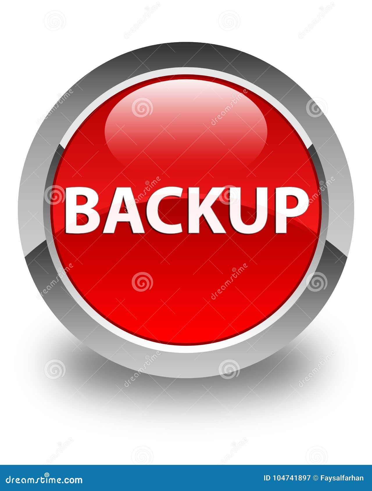 Backup Glossy Red Round Button Stock Illustration - Illustration of ...