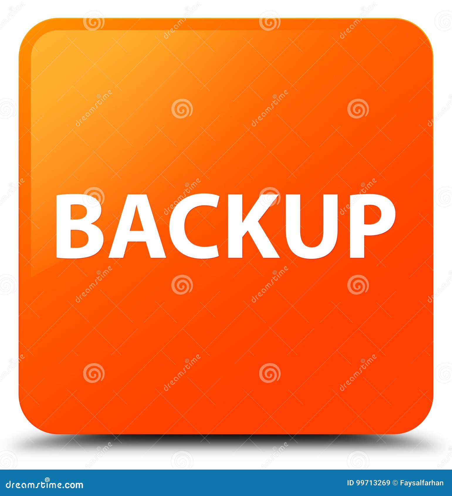Backup Orange Square Button Stock Illustration - Illustration of data ...