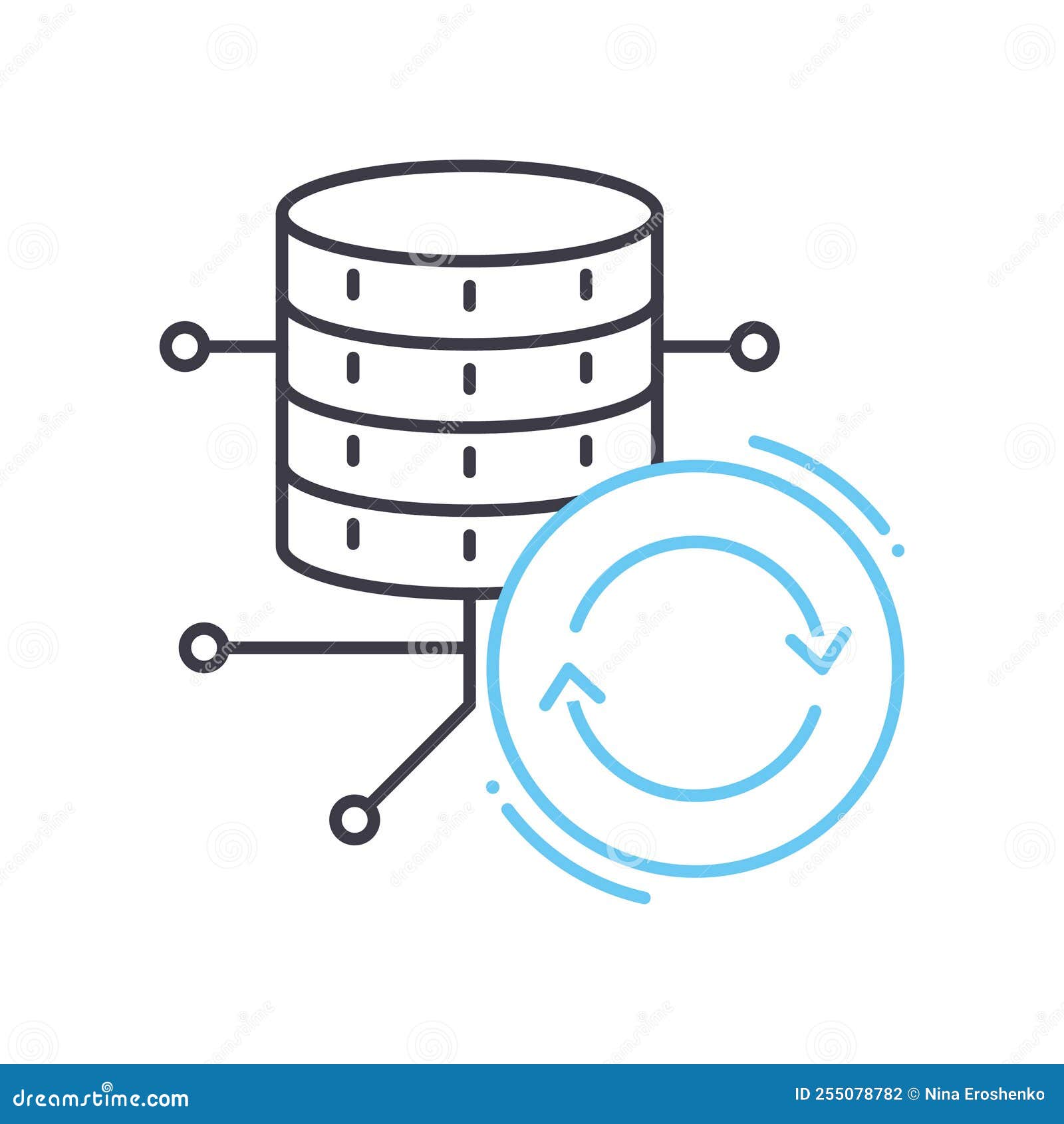 Backup Line Icon, Outline Symbol, Vector Illustration, Concept Sign ...