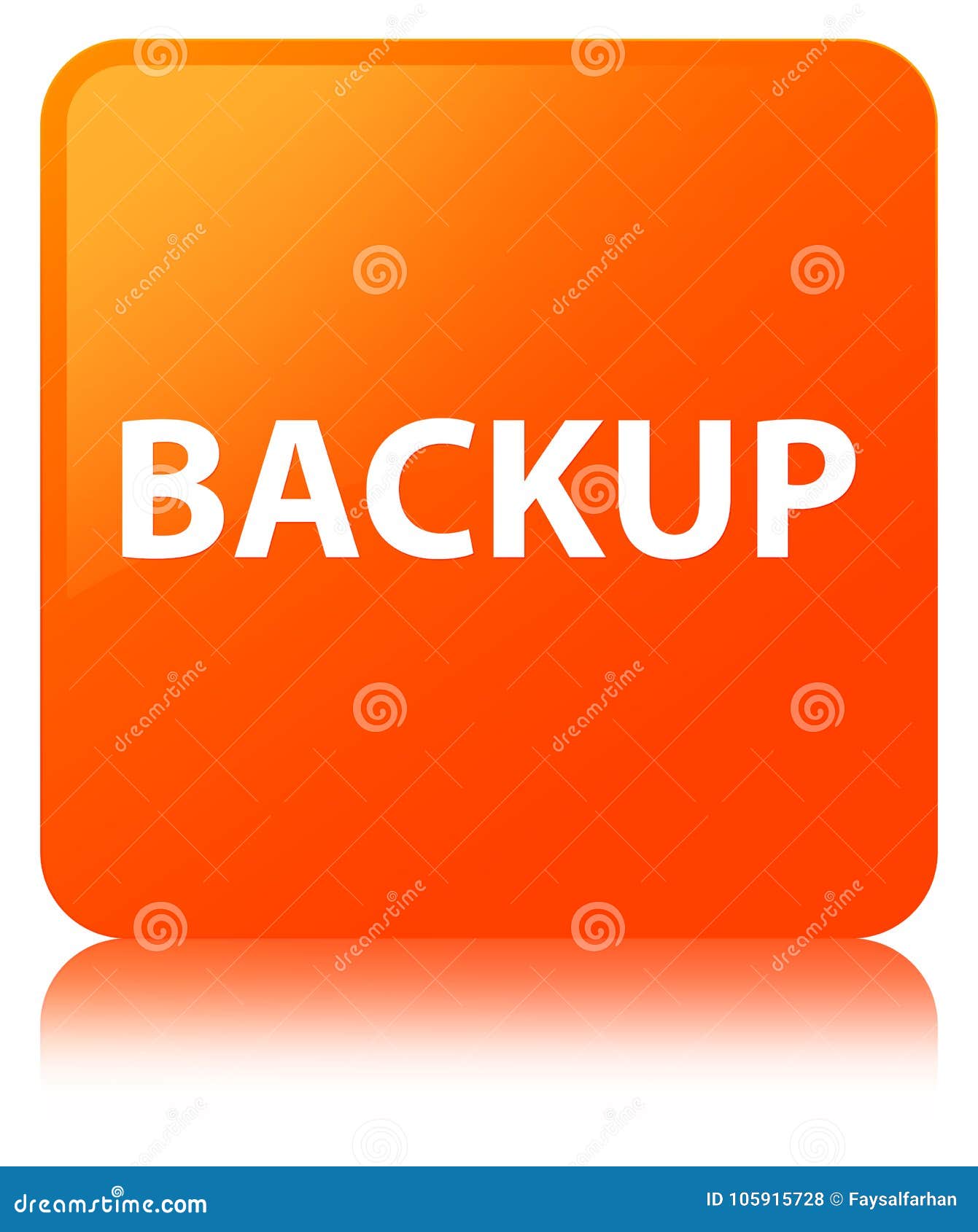 Backup Orange Square Button Stock Illustration - Illustration of orange ...