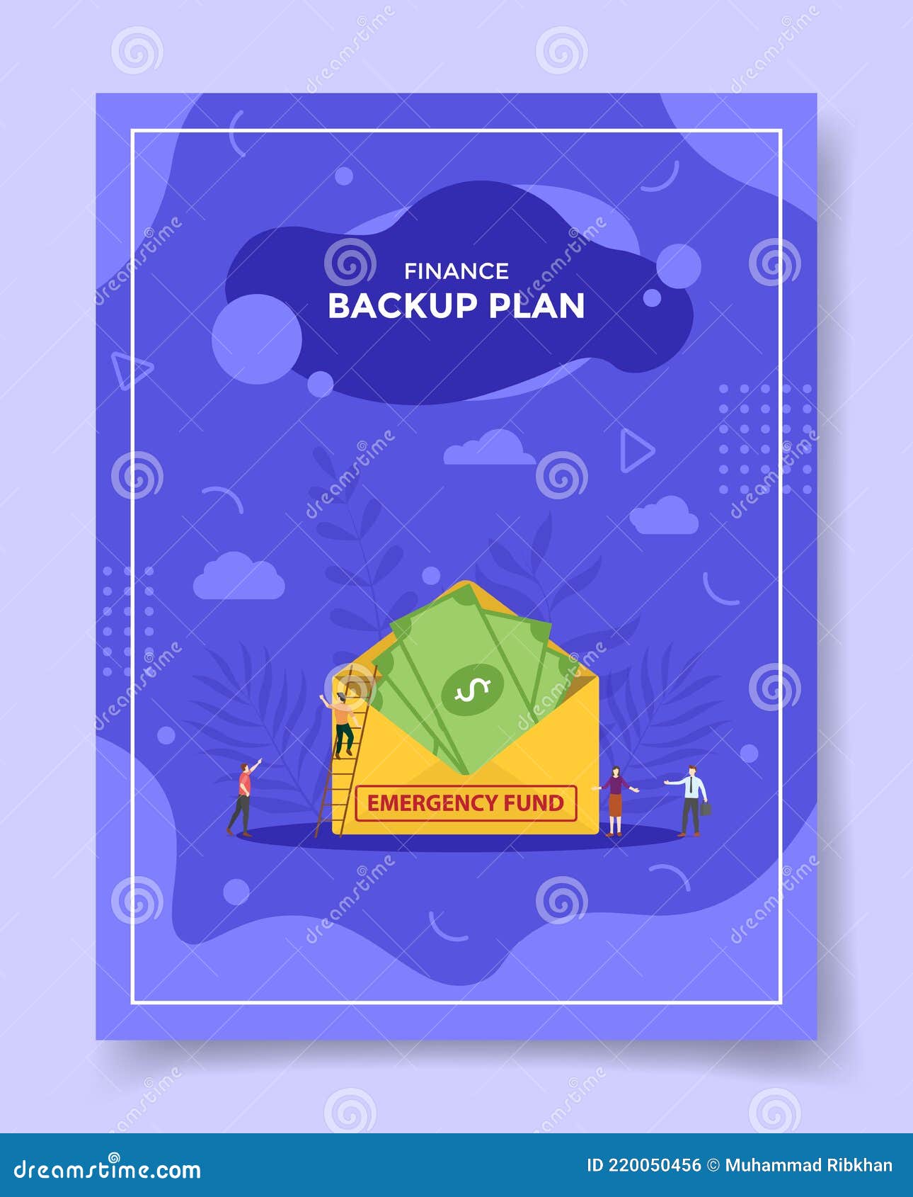 Backup Plan with Liquid Shape Color Flat Style Stock Illustration ...
