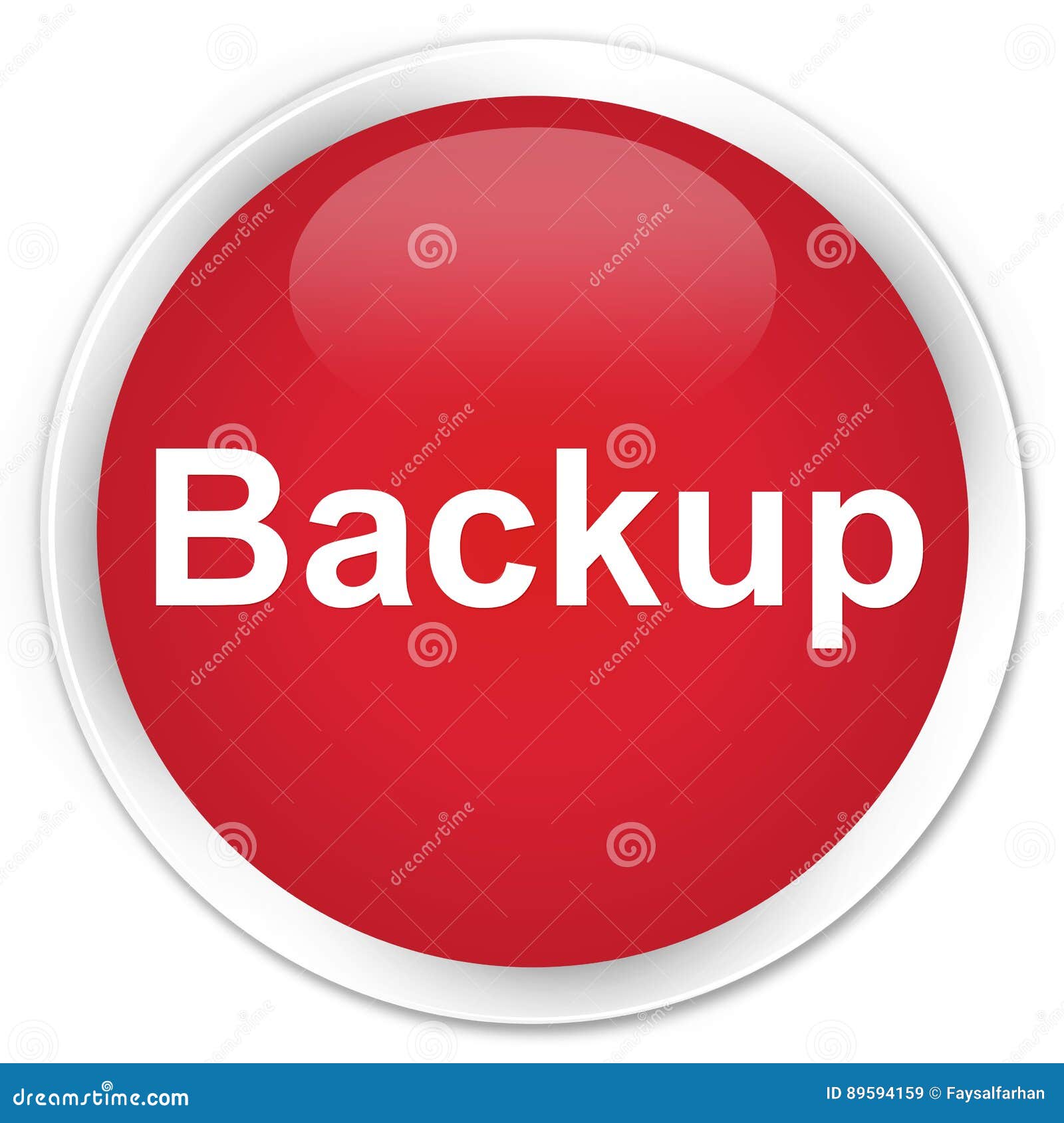 Backup Premium Red Round Button Stock Illustration - Illustration of ...