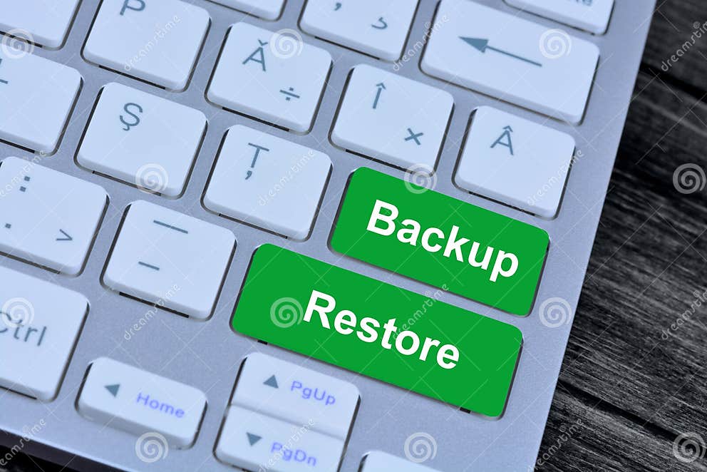 Backup Restore on Keyboard Buttons Stock Photo - Image of keyword ...