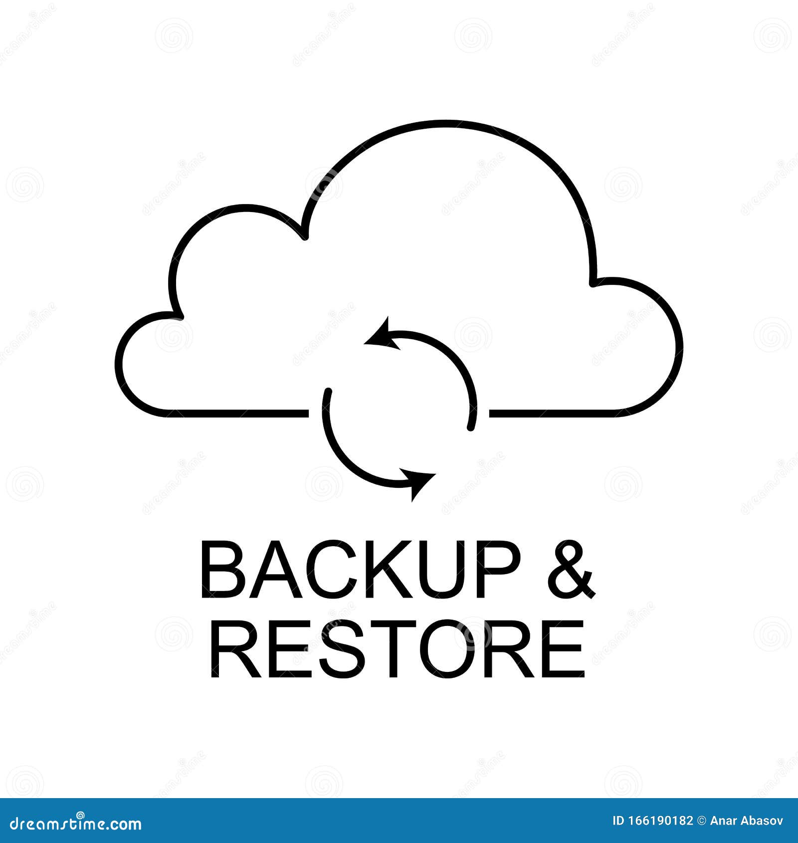 Backup and Restore Outline Icon. Element of Data Protection Icon with ...