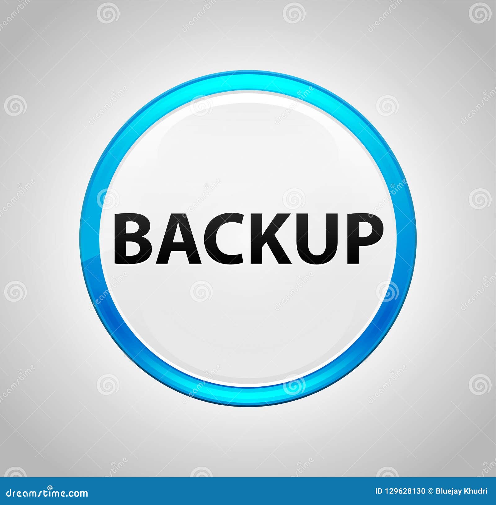 Backup Round Blue Push Button Stock Illustration - Illustration of ...
