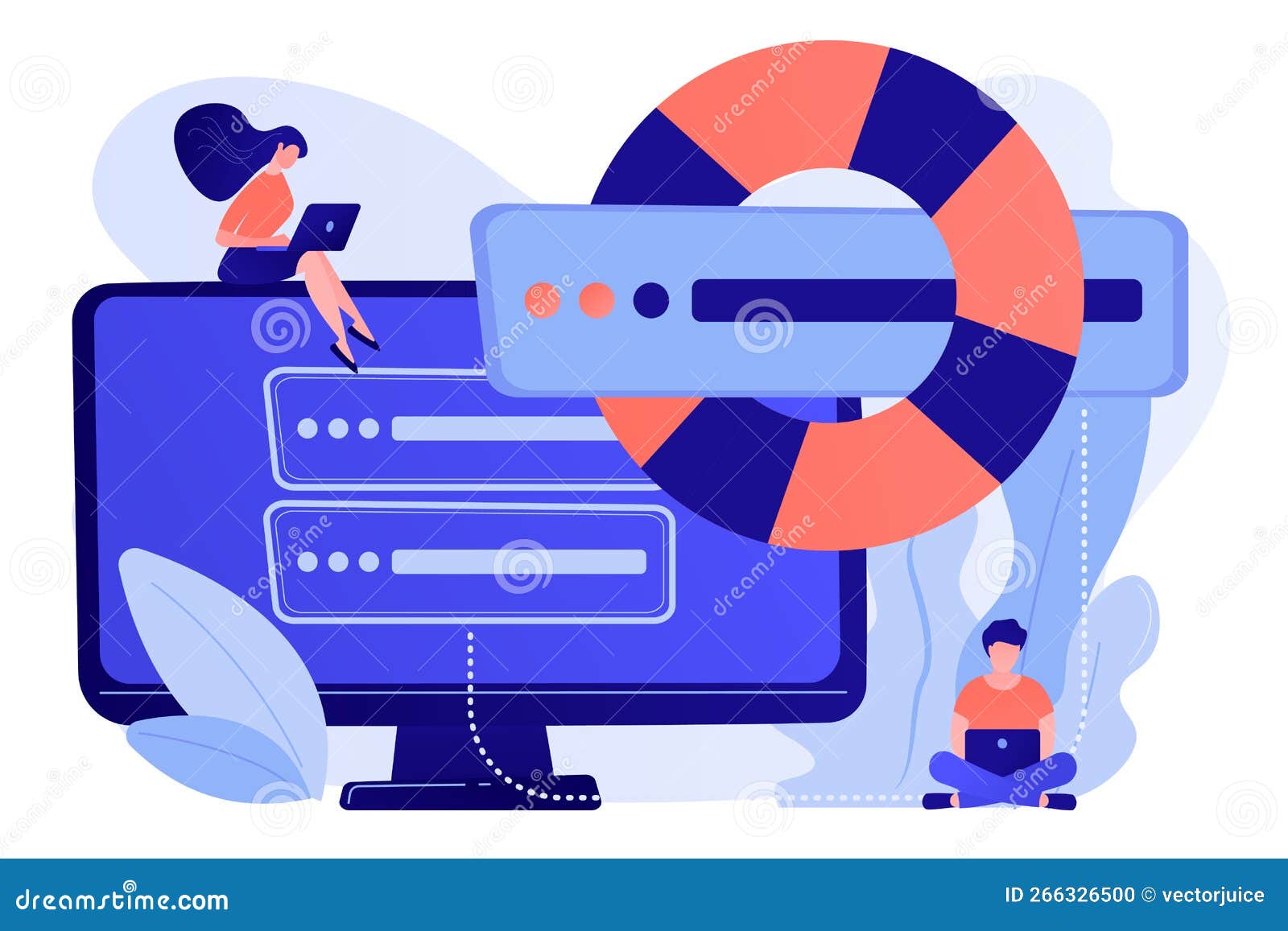 Backup Server Concept Vector Illustration Stock Vector - Illustration of abstract, online: 266326500