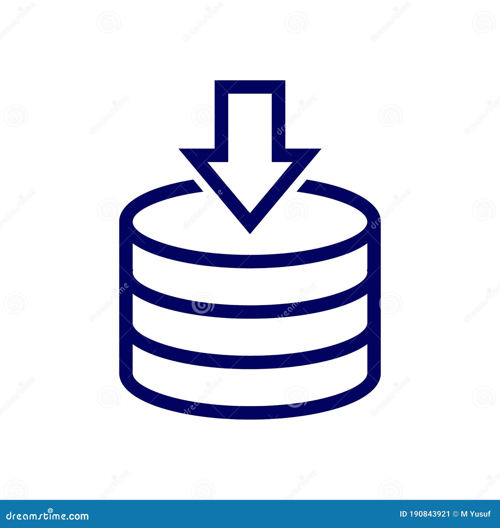 Backup Server Vector Icon. Information and Database Protection Creative ...