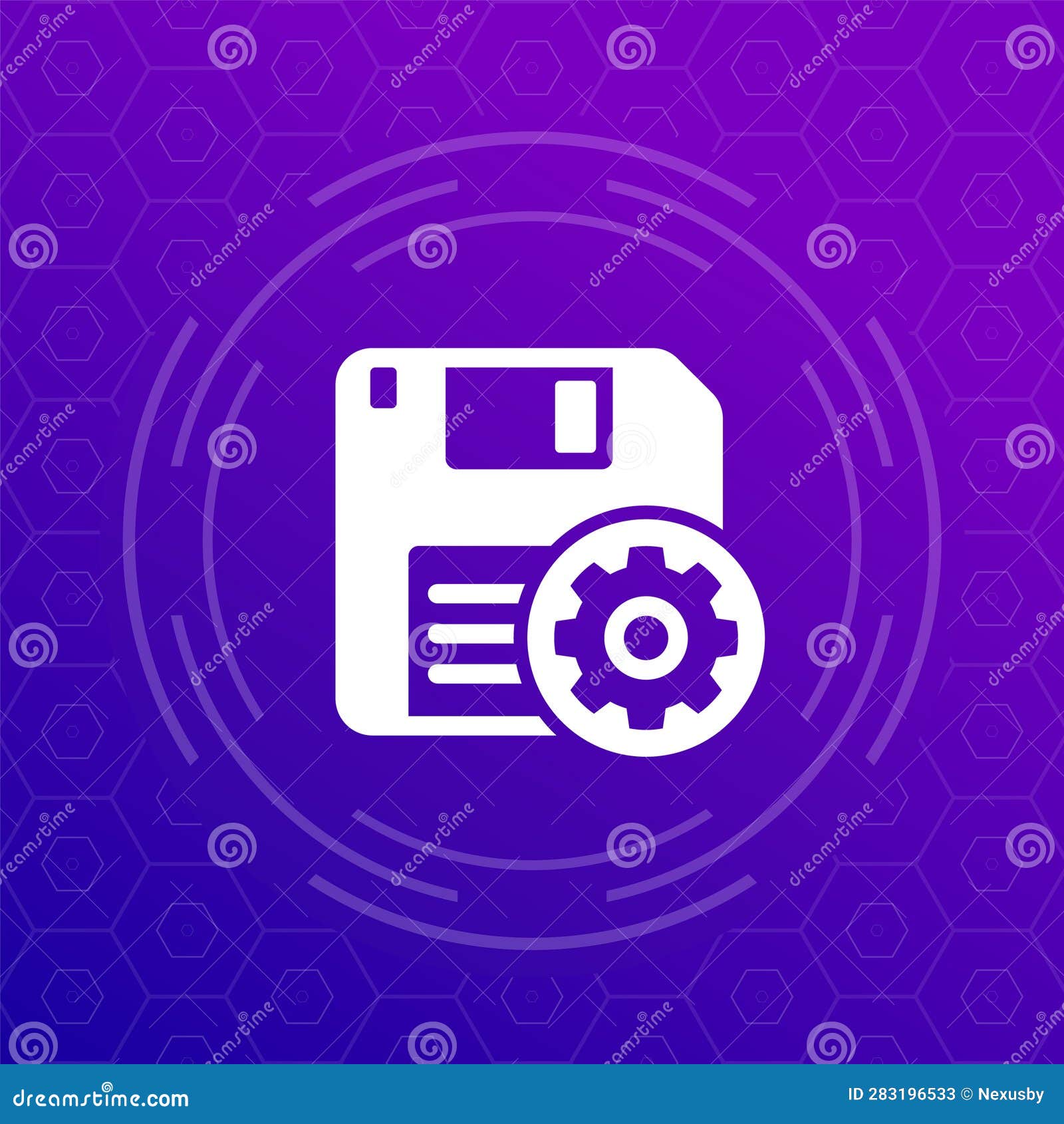 Backup Settings Icon with a Floppy Disk, Vector Stock Vector ...