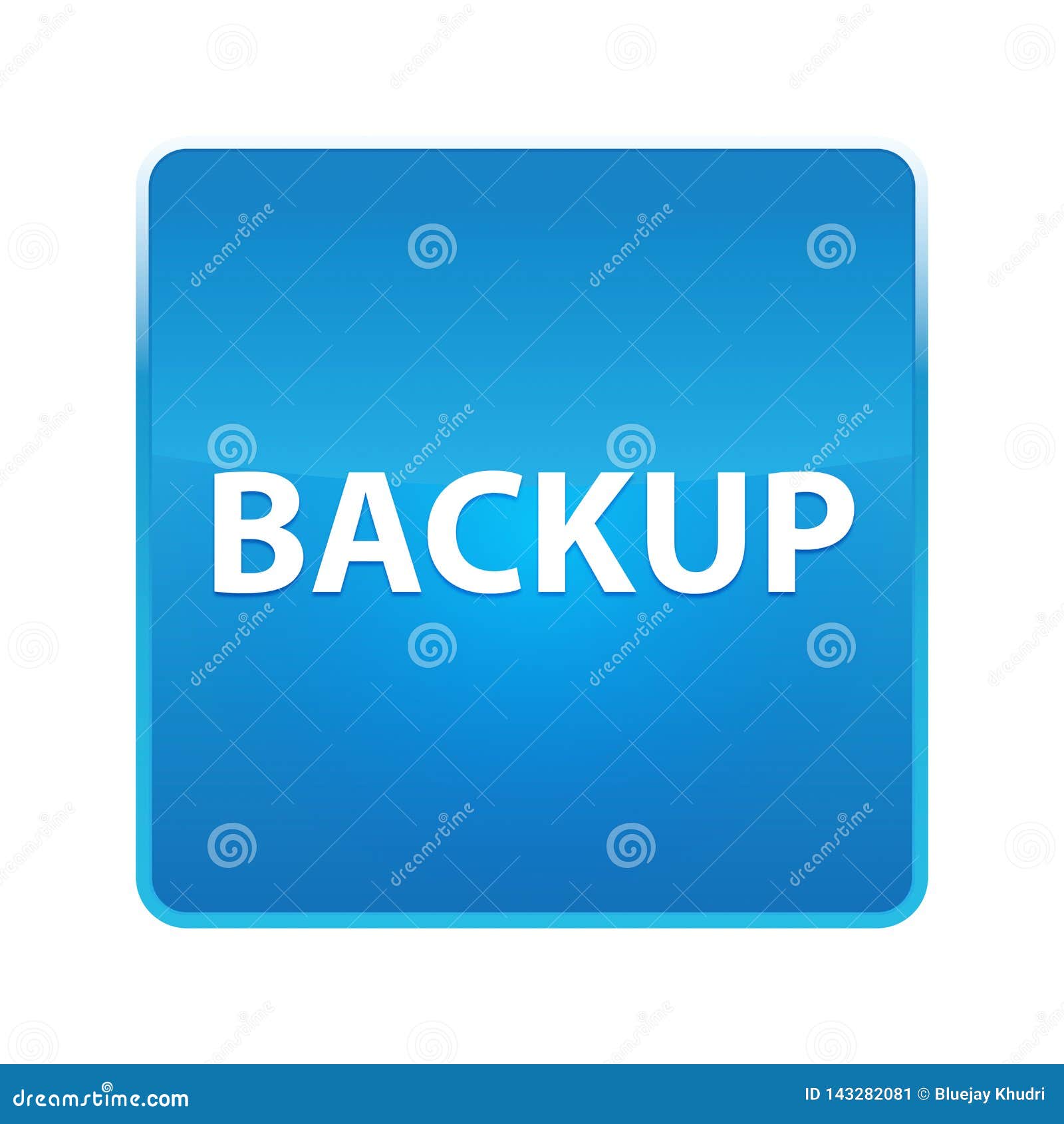 Backup Shiny Blue Square Button Stock Illustration - Illustration of ...
