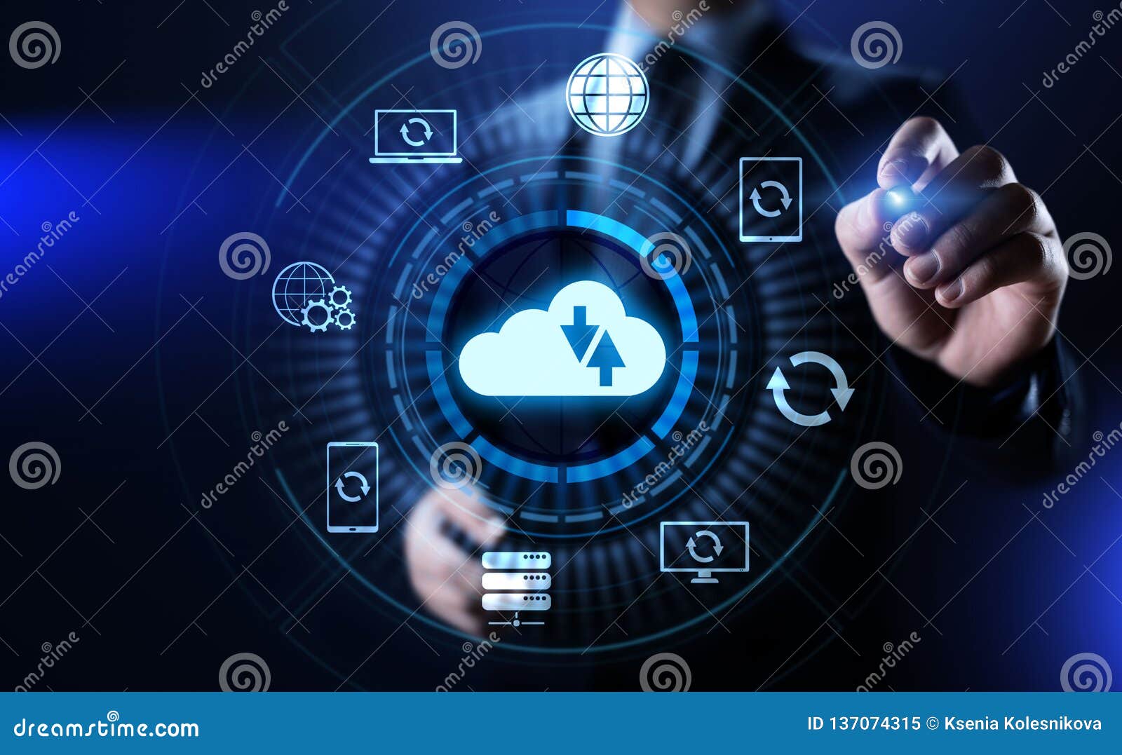 Backup Software Application Database Internet Technology Concept. Stock ...