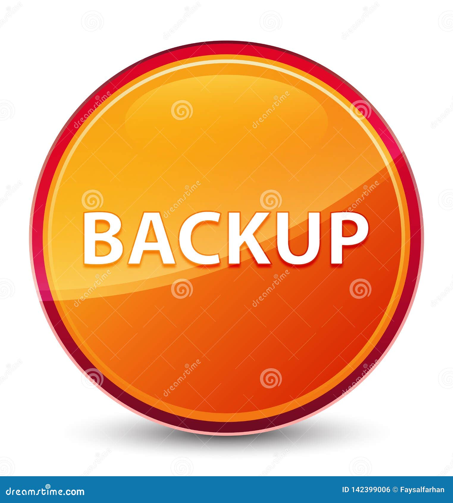Backup Special Glassy Orange Round Button Stock Vector - Illustration ...
