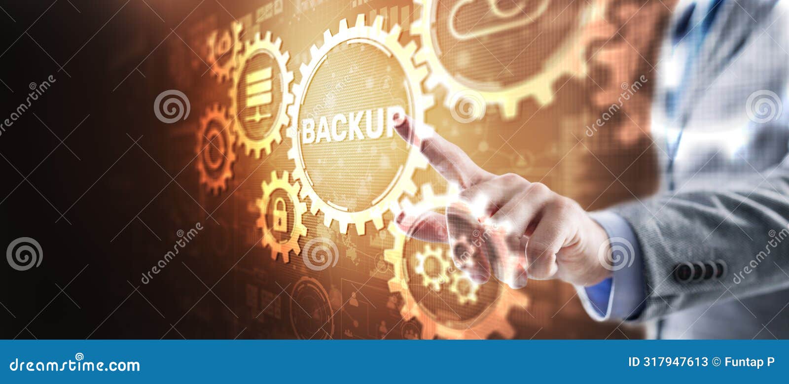 Backup Storage Data Technology Business Concept. Software Hardware ...