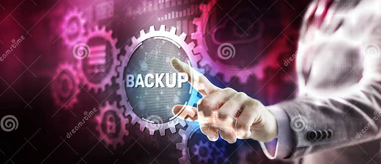 Backup Storage Data Technology Business Concept. Software Hardware ...