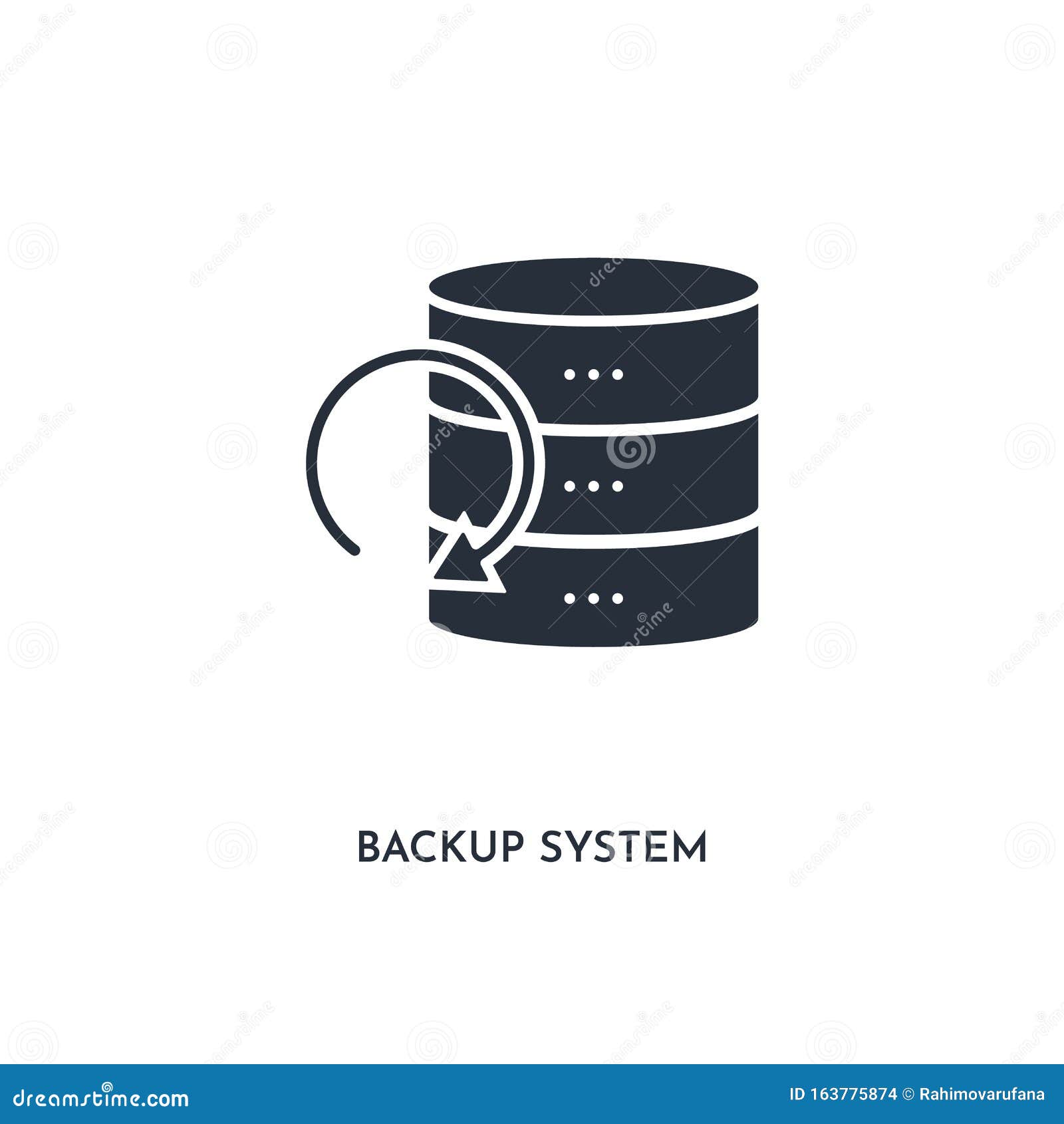 Backup System Icon. Simple Element Illustration. Isolated Trendy Filled ...