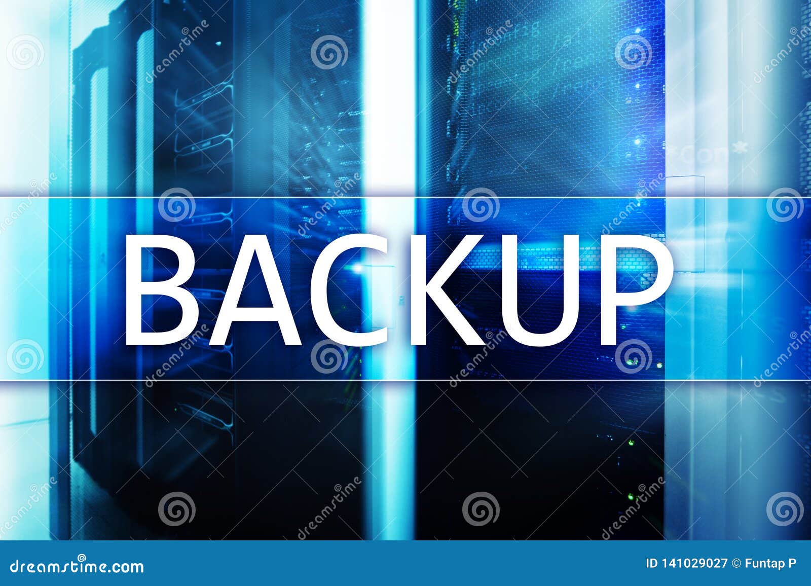 Backup System Recovery Technology Concept On Modern Server Room ...